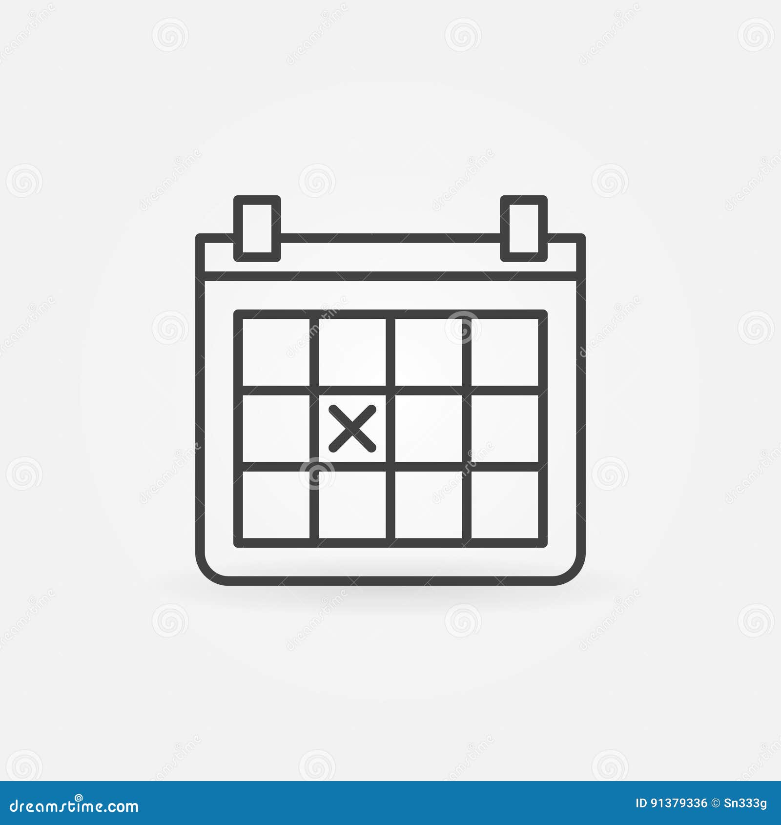 Calendar Outline Icon, Linear Calendar, Black And White Transparent ...