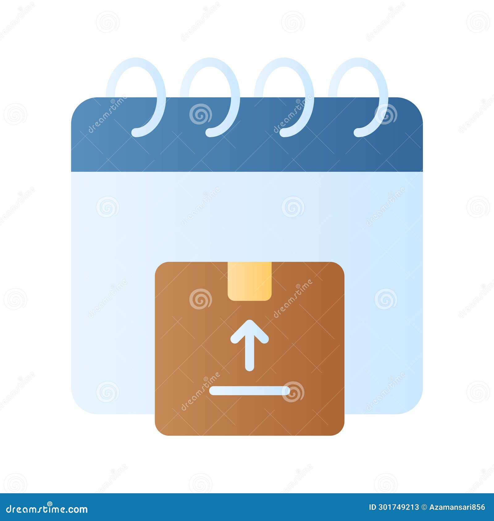 Calendar with Package Denoting Concept Icon of Parcel Date, Parcel ...