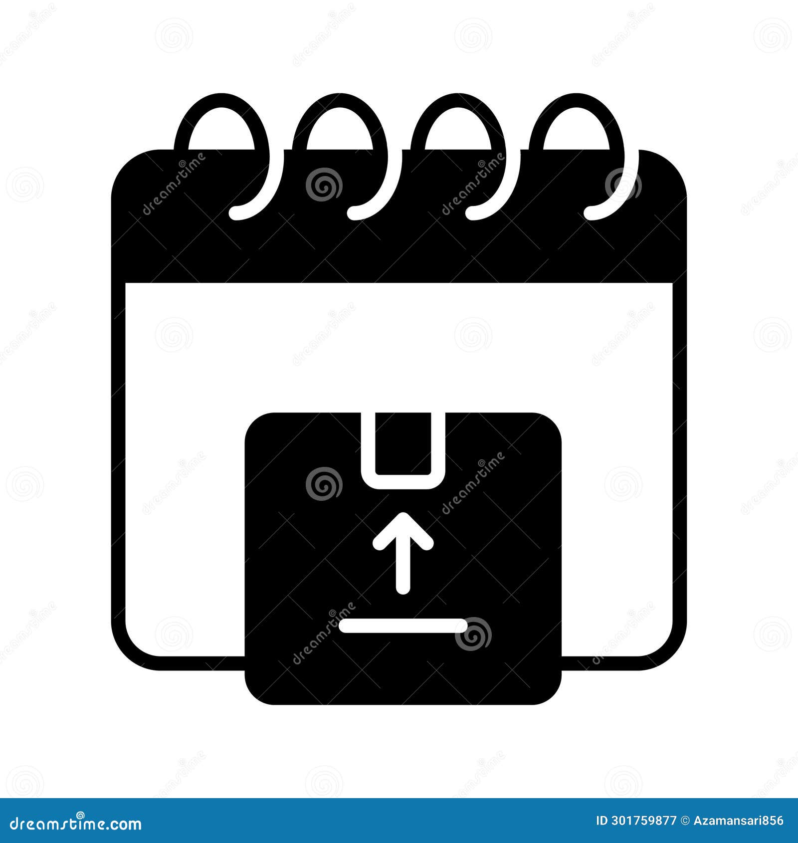 Calendar with Package Denoting Concept Icon of Parcel Date, Parcel ...