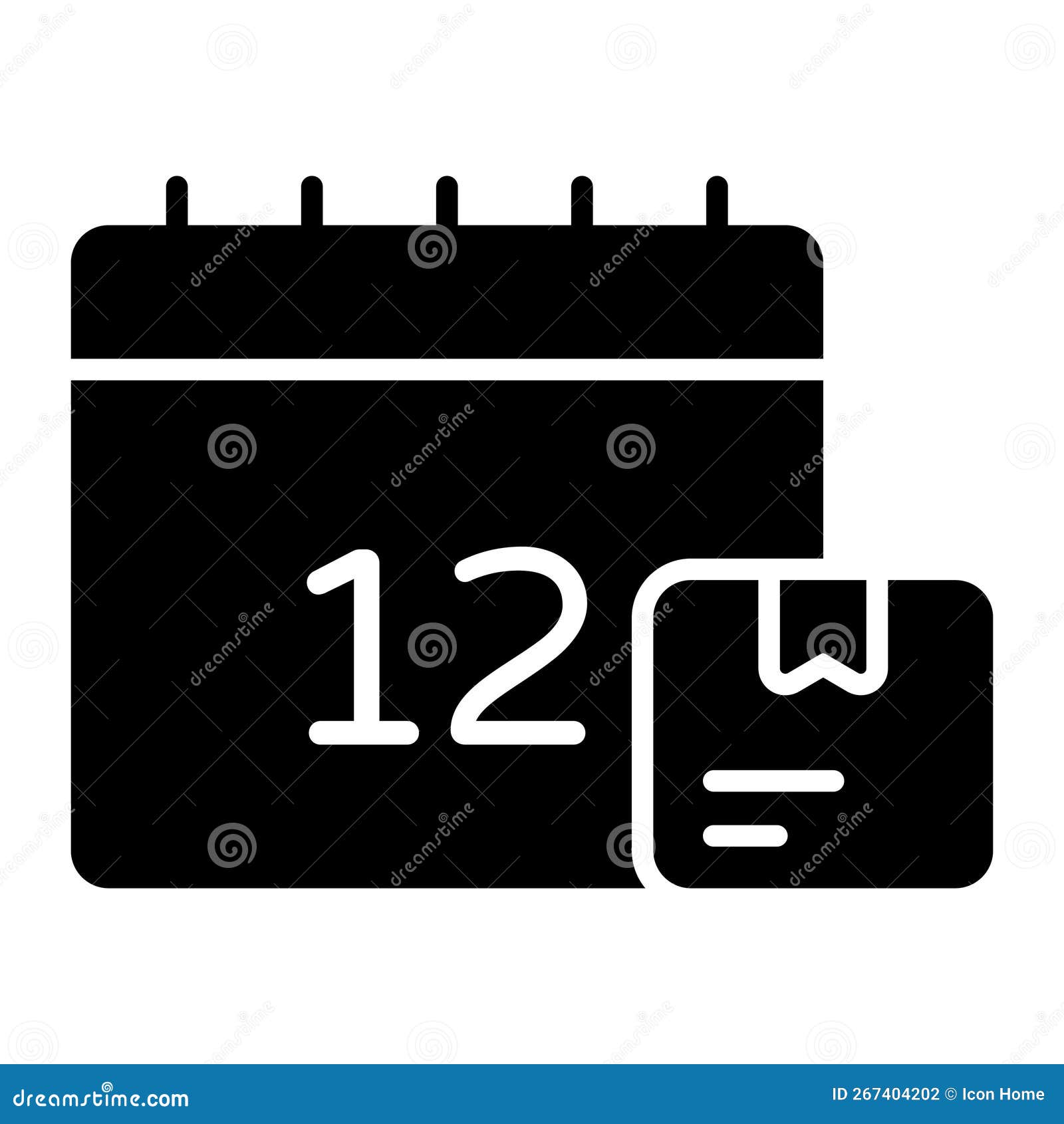 Calendar with Package Showing Concept of Parcel Date Stock Vector ...