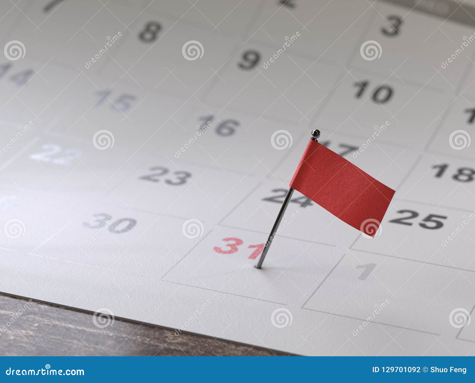 Calendar page with a pin stock photo. Image of drive - 129701092