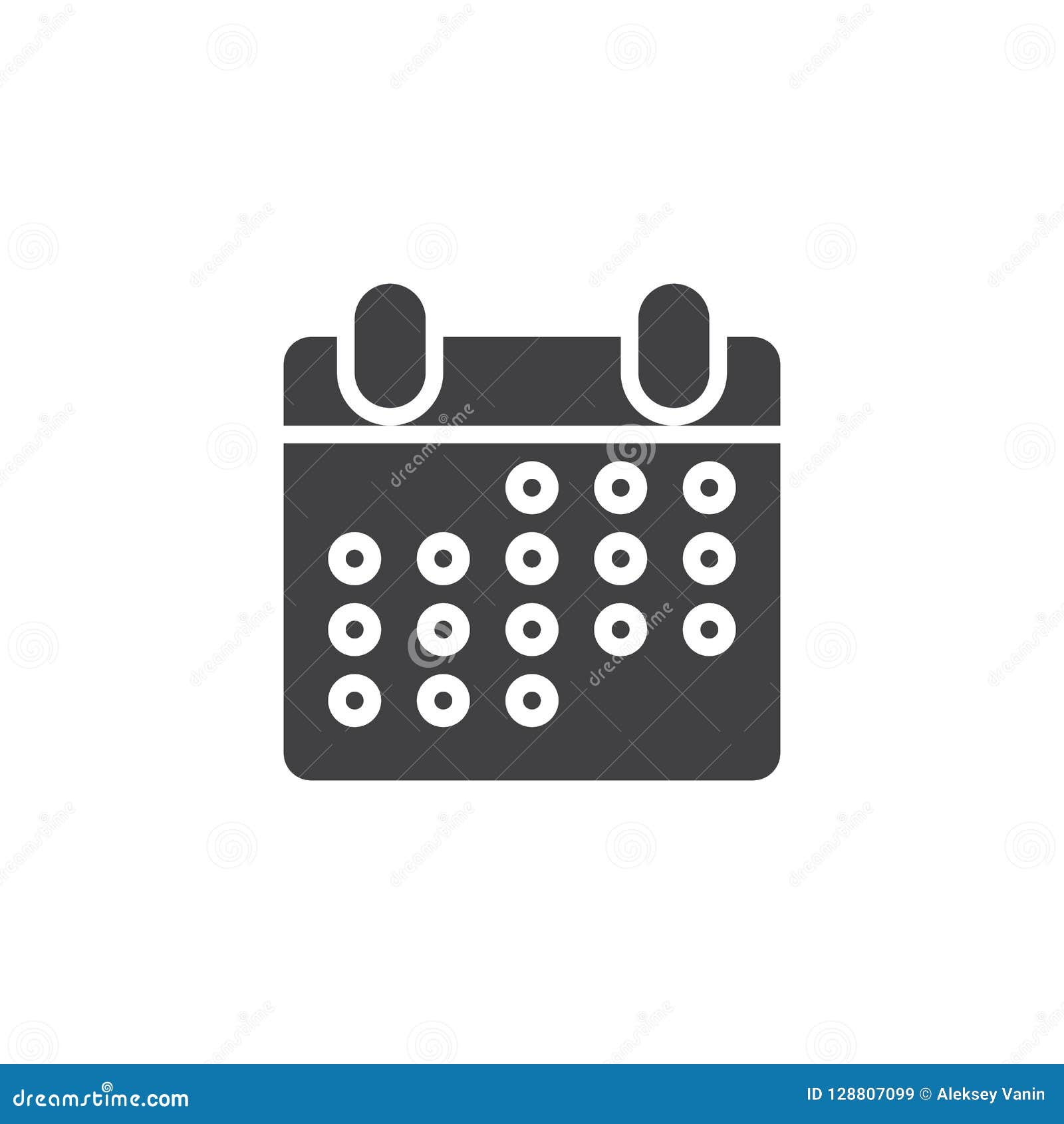 Calendar page vector icon stock vector. Illustration of pixel - 128807099
