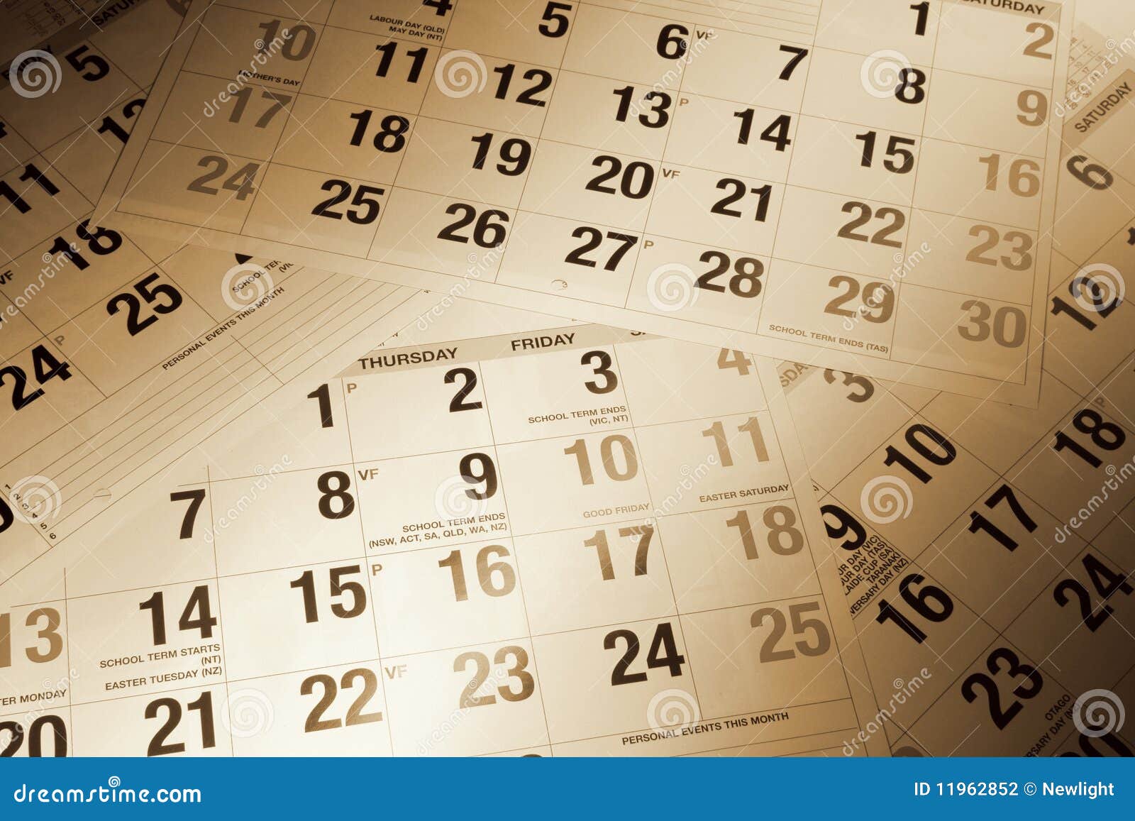 Calendar Pages stock photo. Image of seasons, organize - 11962852