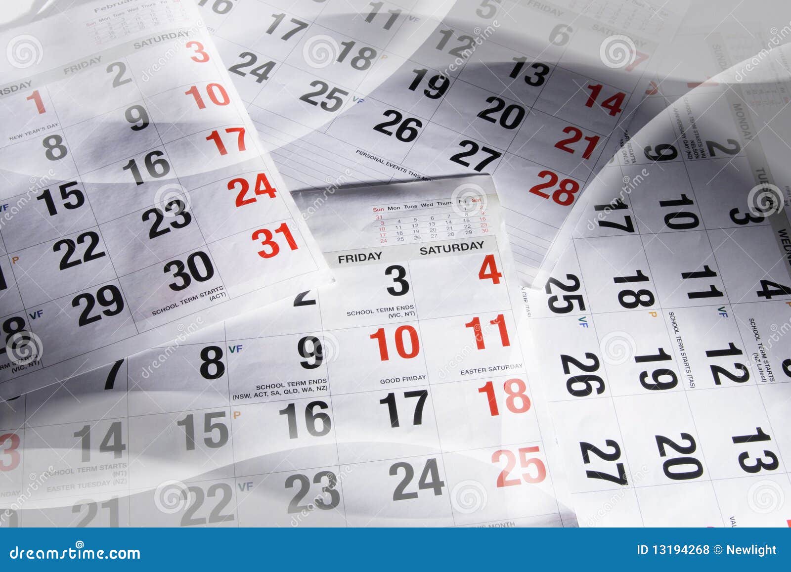 Calendar Pages stock photo. Image of planning, studio - 13194268