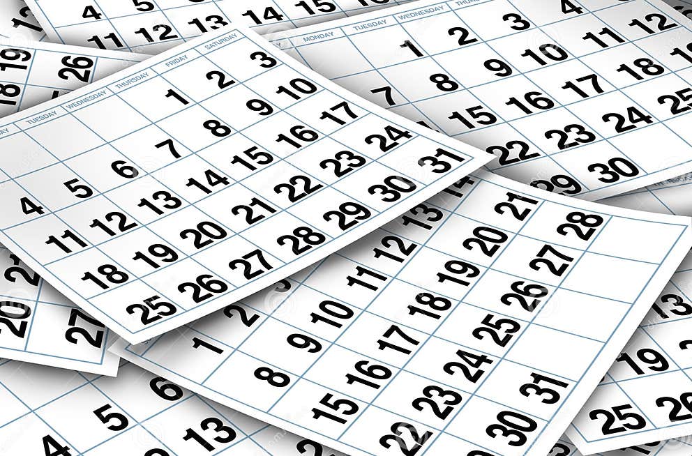 Calendar pages stock illustration. Illustration of winter - 20023277