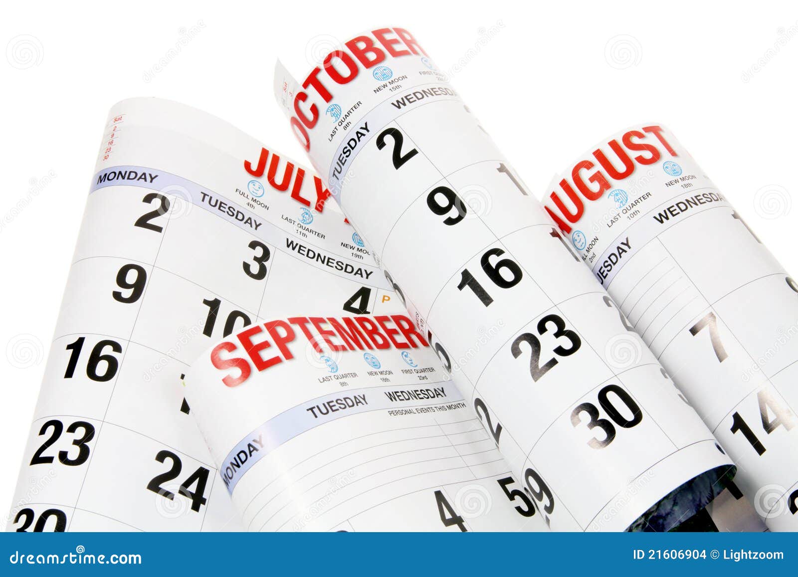 Calendar Pages stock photo. Image of year, reminder, planner - 21606904