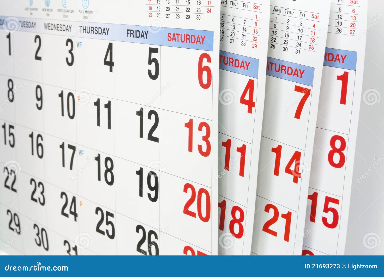 Calendar Pages stock image. Image of months, schedule - 21693273