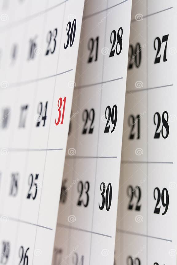 Calendar pages stock photo. Image of macro, concepts - 27807000