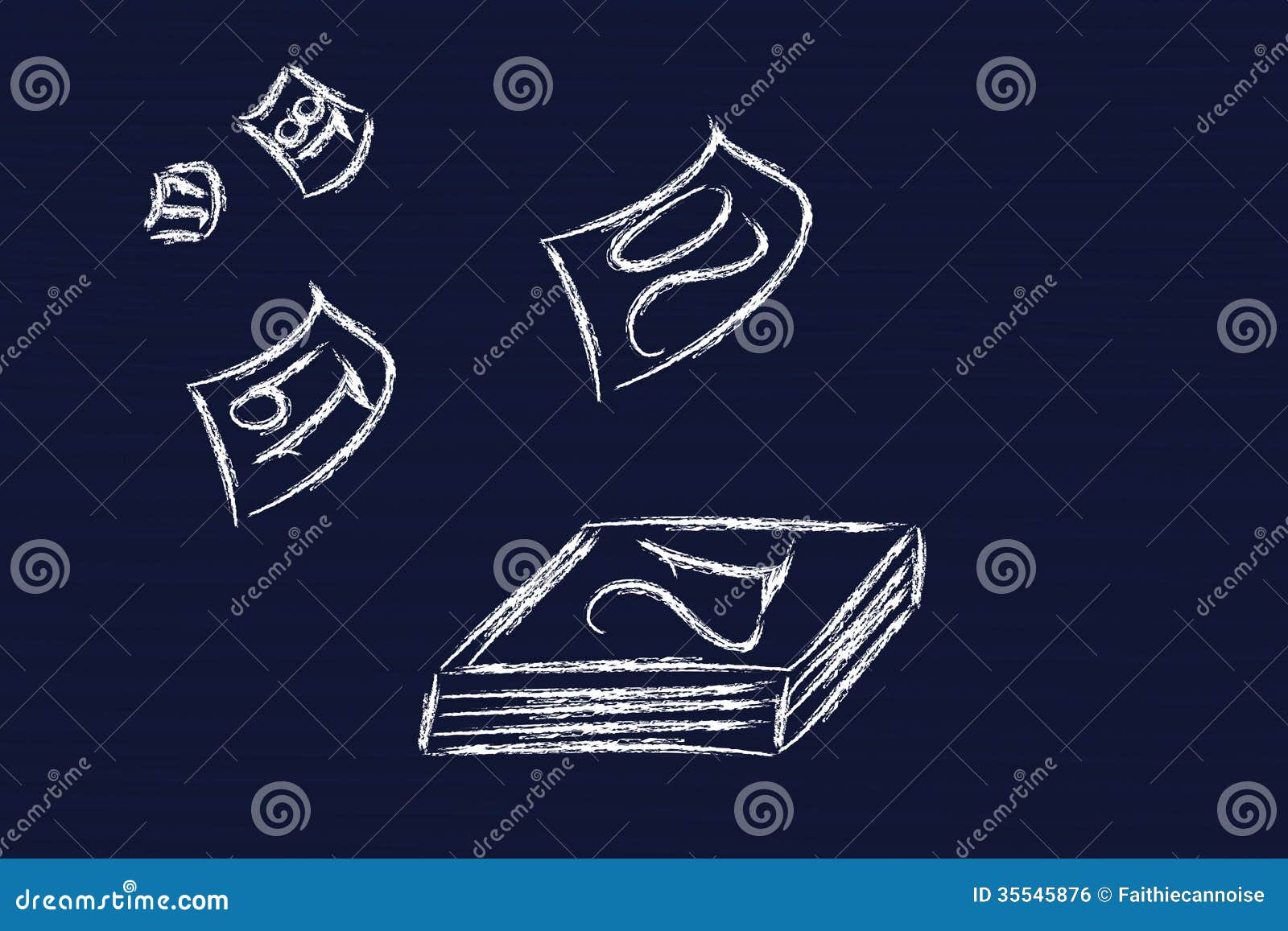 Calendar Pages Flying Away, Time Passing by Stock Illustration ...