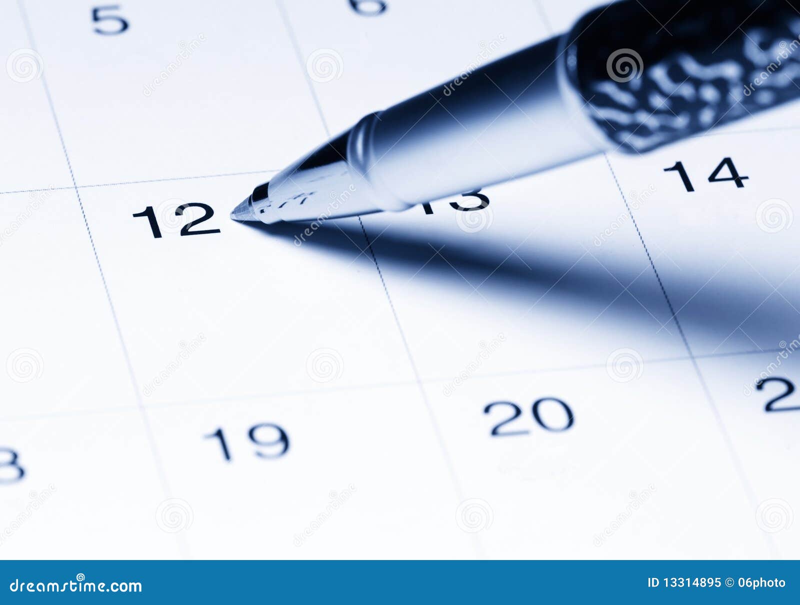 Calendar with pen stock image. Image of paper, event - 13314895