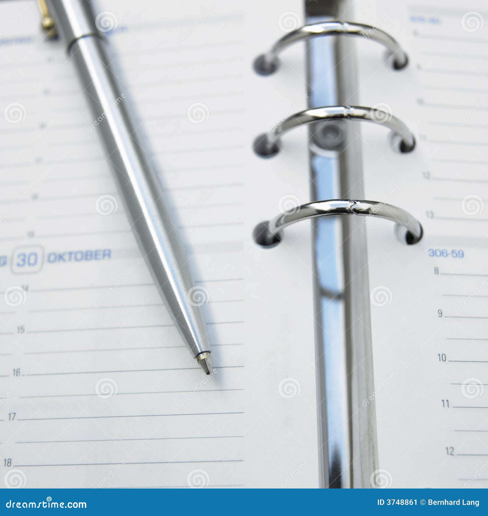 Calendar with pen stock image. Image of year, document - 3748861