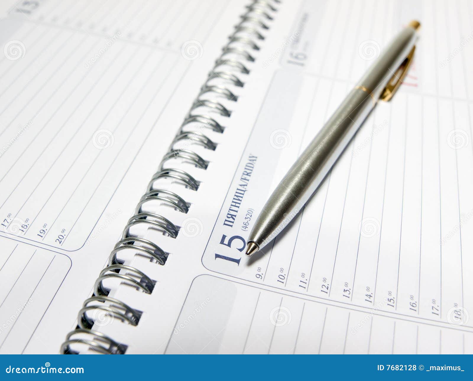 Calendar and pen. stock photo. Image of diary, black, empty - 7682128