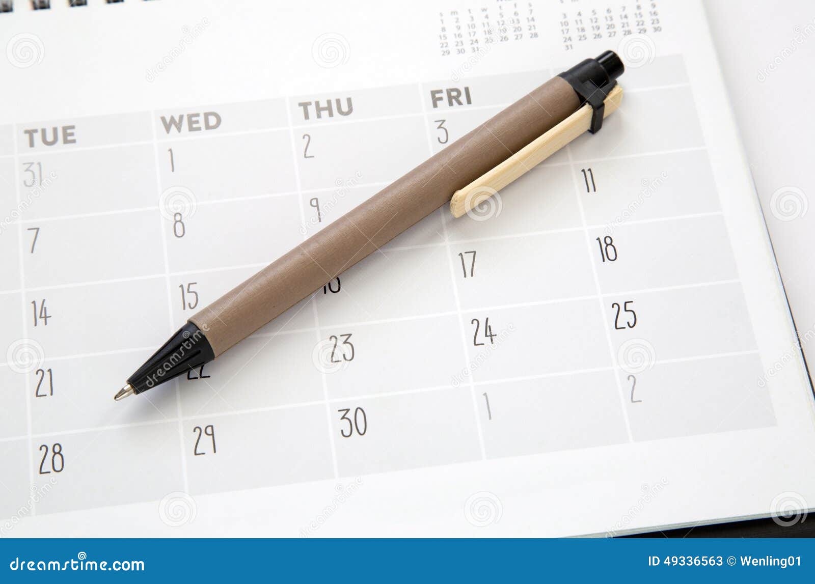 Calendar and pen stock image. Image of black, remember - 49336563