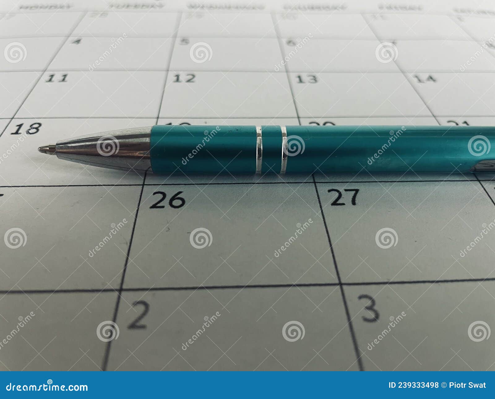 Calendar with Pen, Planning and Management Concept Stock Photo - Image ...