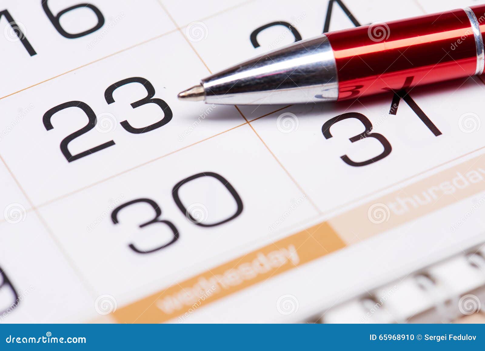 Calendar and pen stock photo. Image of calendar, office - 65968910