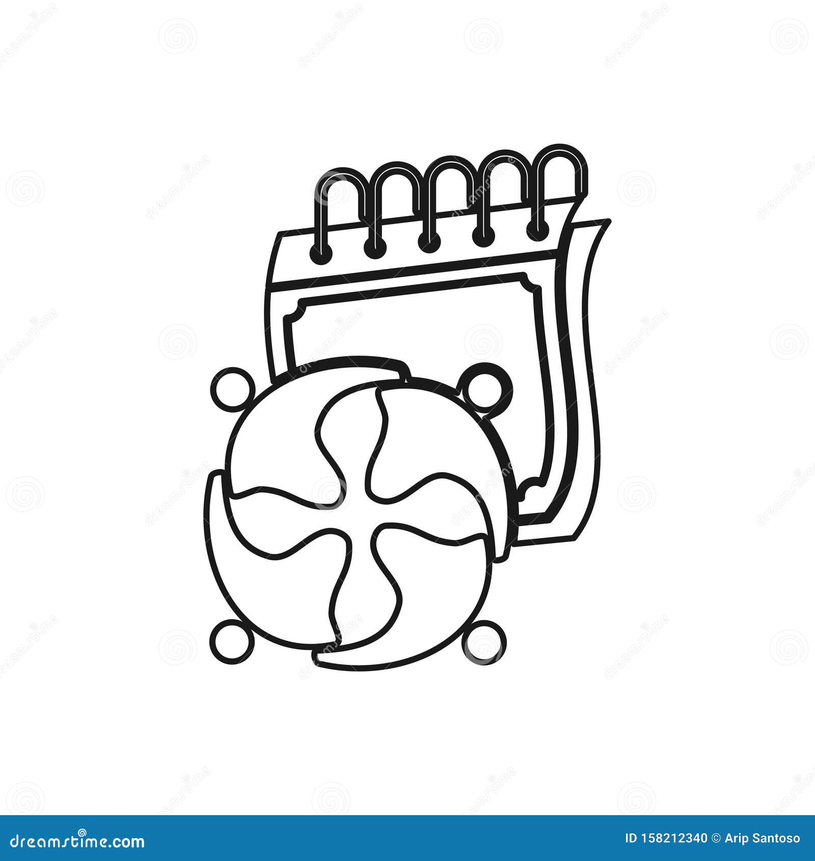 Calendar People Commitment Teamwork Together Outline Logo Vector ...