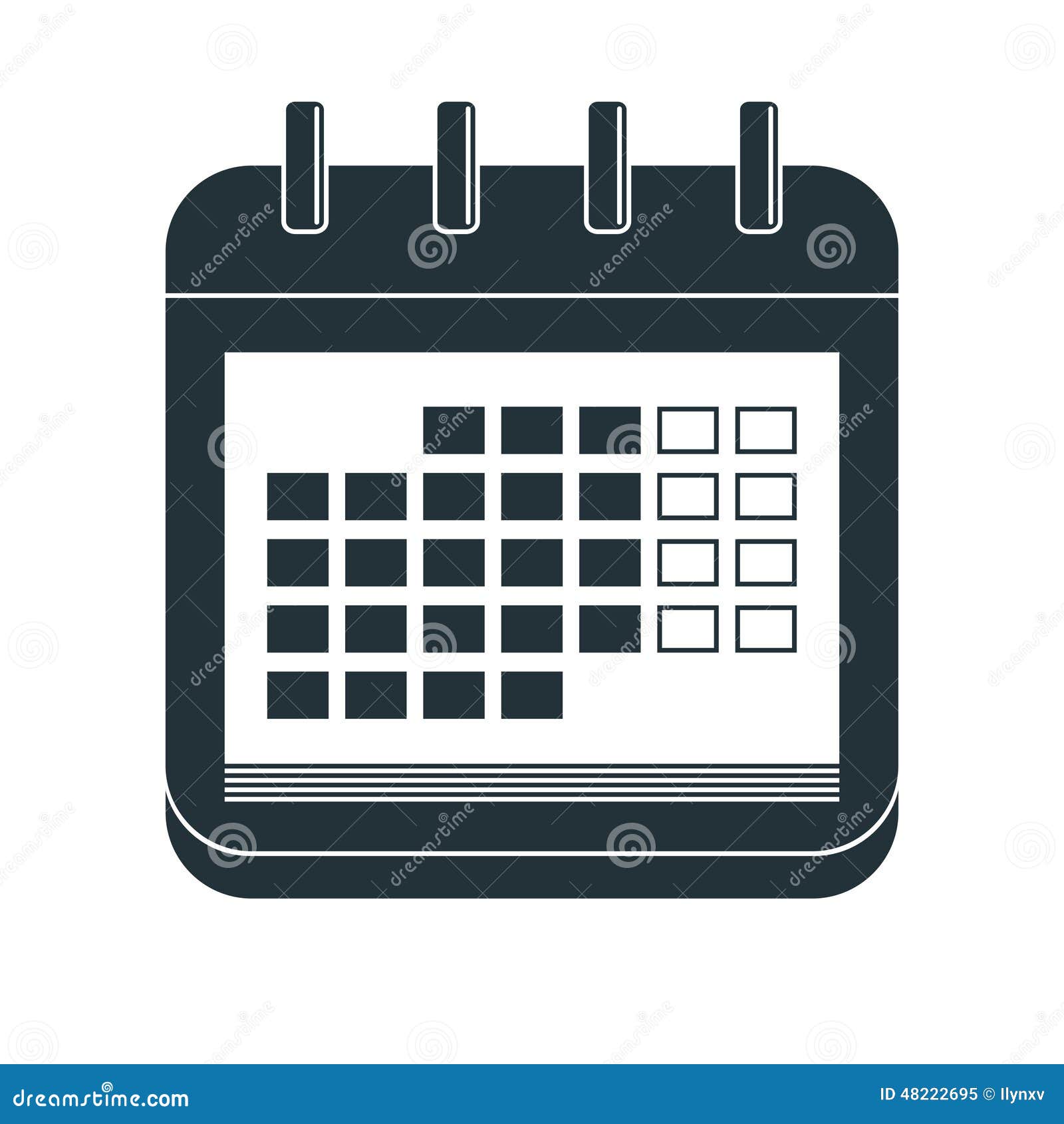 Calendar pictogram stock vector. Illustration of agenda - 48222695