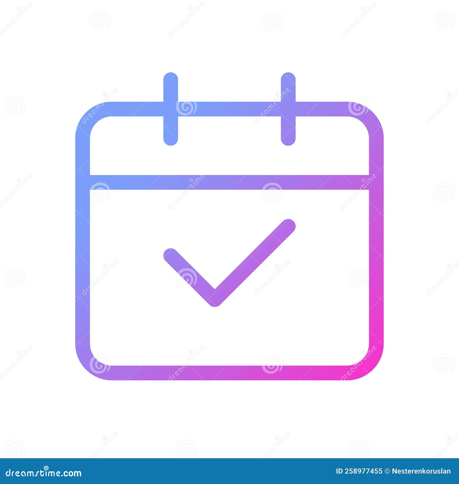 Calendar Pixel Perfect Gradient Linear Ui Icon Stock Vector ...
