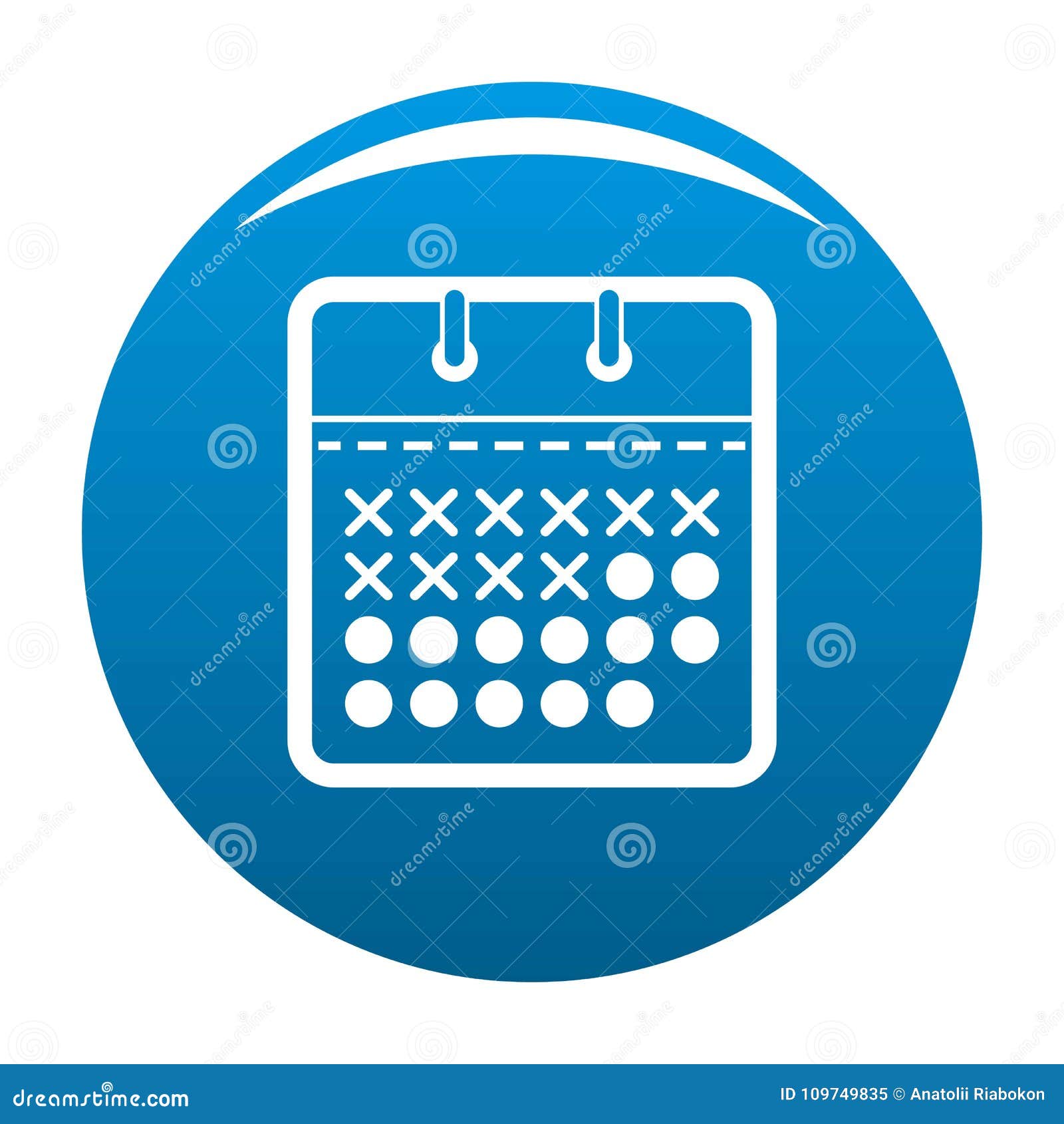Calendar Plan Icon Blue Vector Stock Vector - Illustration of isolated ...