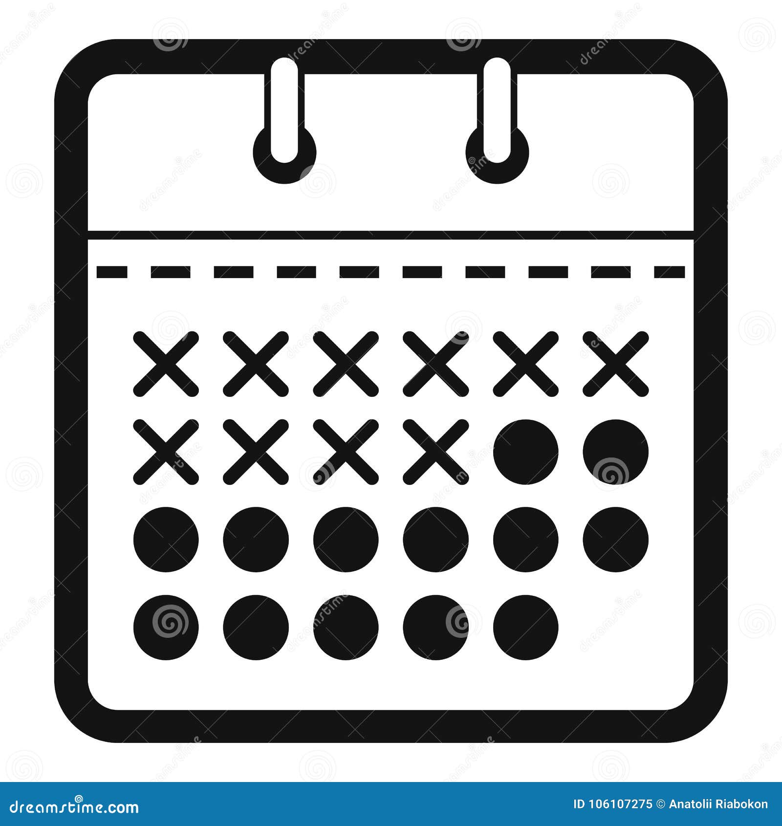 Calendar Plan Icon, Simple Black Style Stock Vector - Illustration of ...