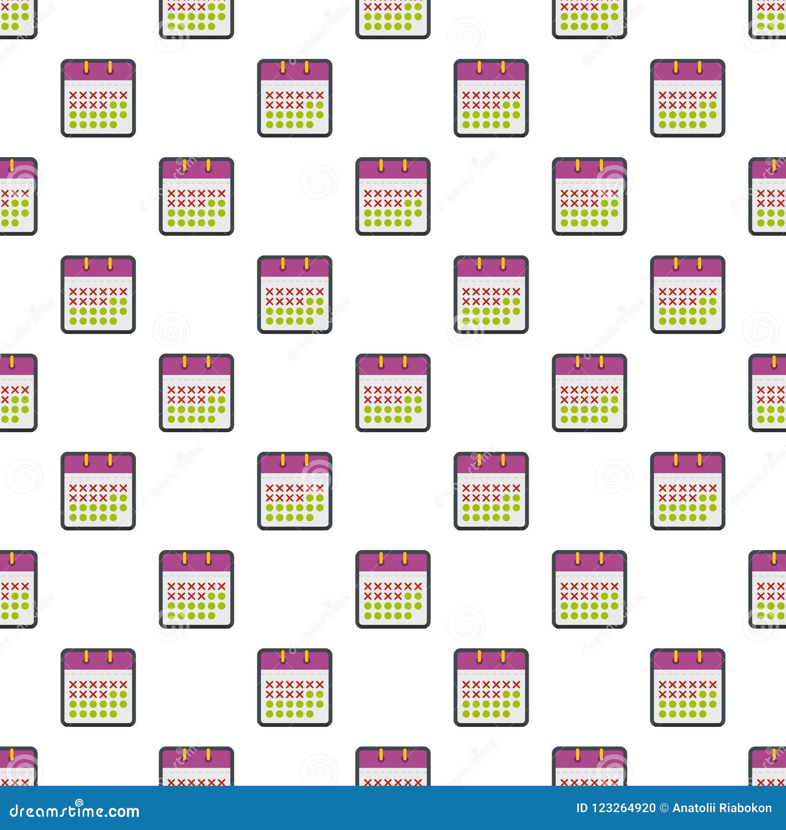 Calendar Plan Pattern Seamless Stock Illustration - Illustration of ...