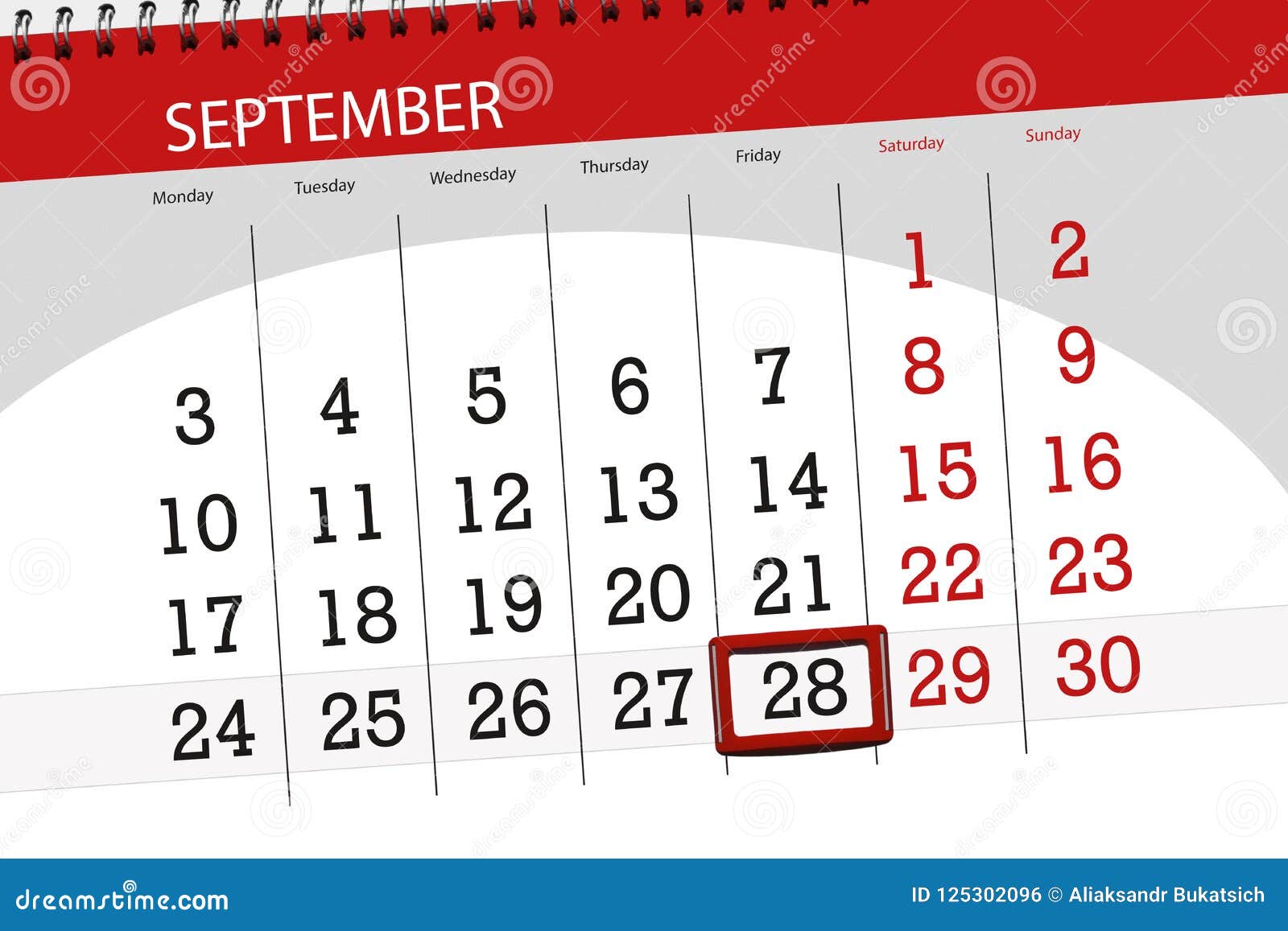 Calendar Planner for the Month, Deadline Day of the Week, 2018 ...