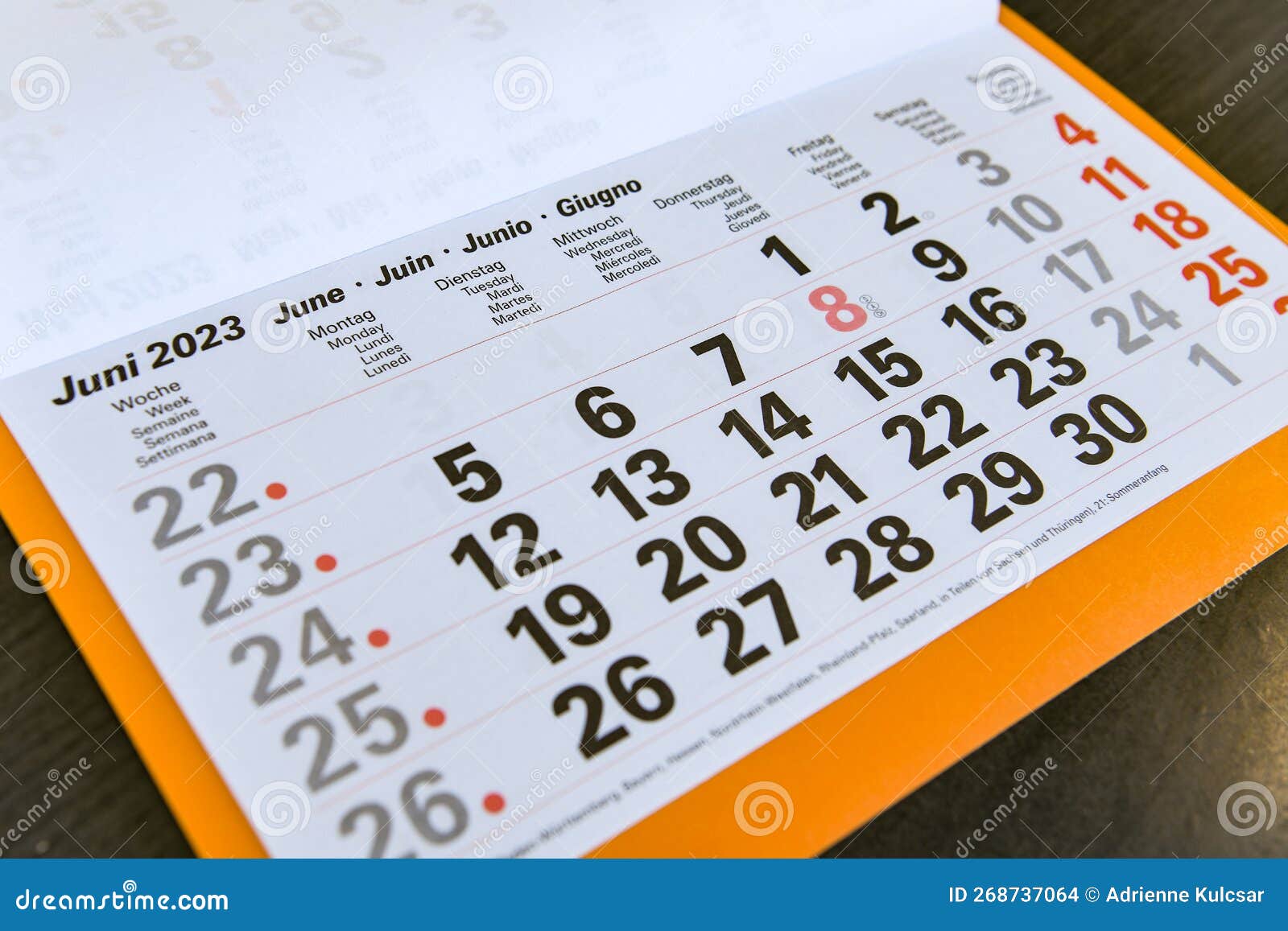 Calendar Planner for the Month June 2023 Stock Photo - Image of chart ...