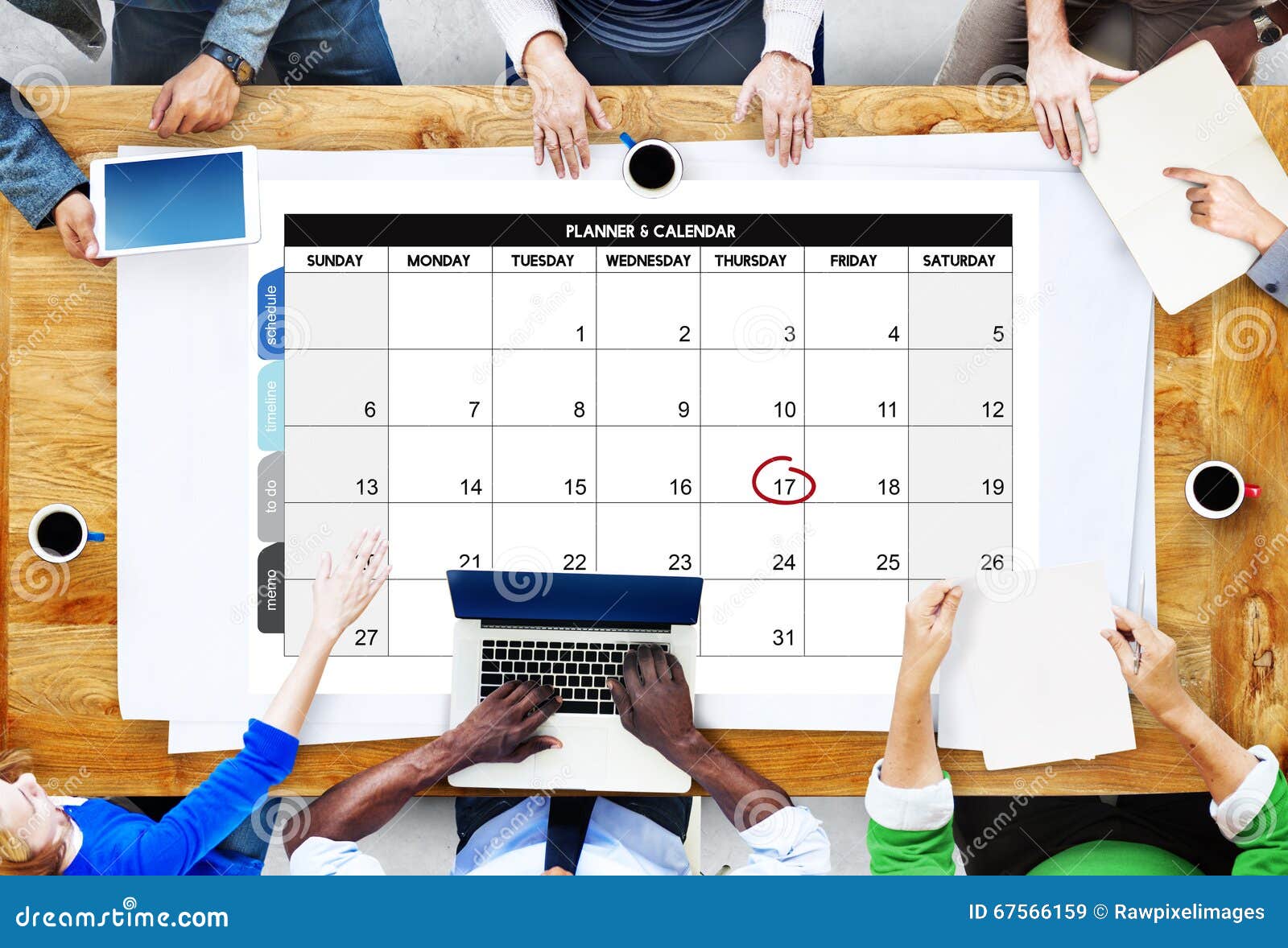 Calendar Planner Organization Management Remind Concept Stock Image ...