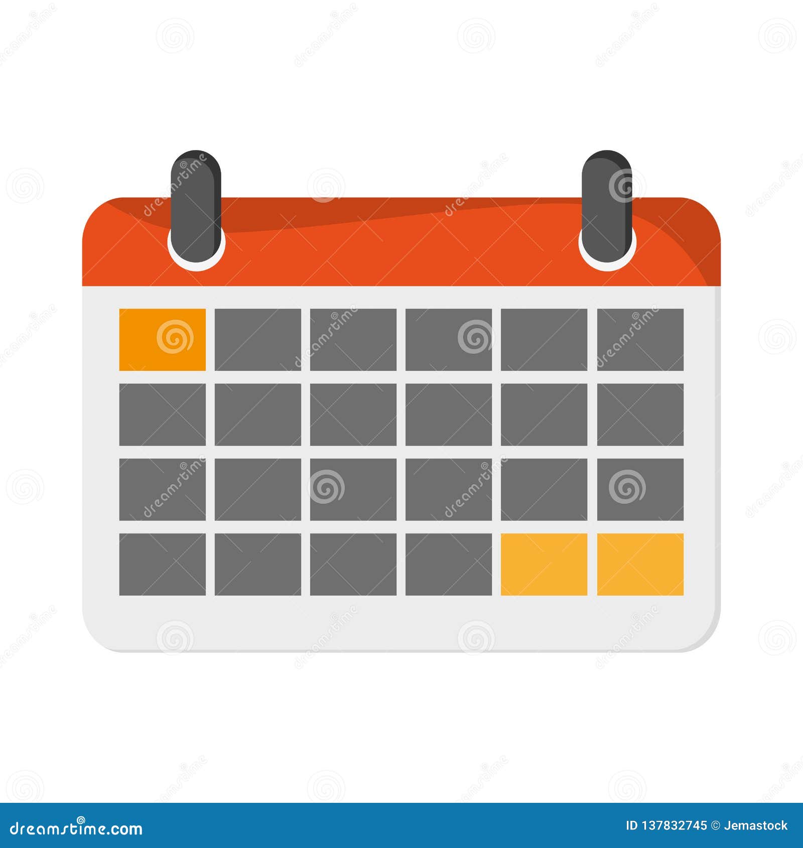 Calendar Planner Symbol Isolated Stock Vector - Illustration of paper ...