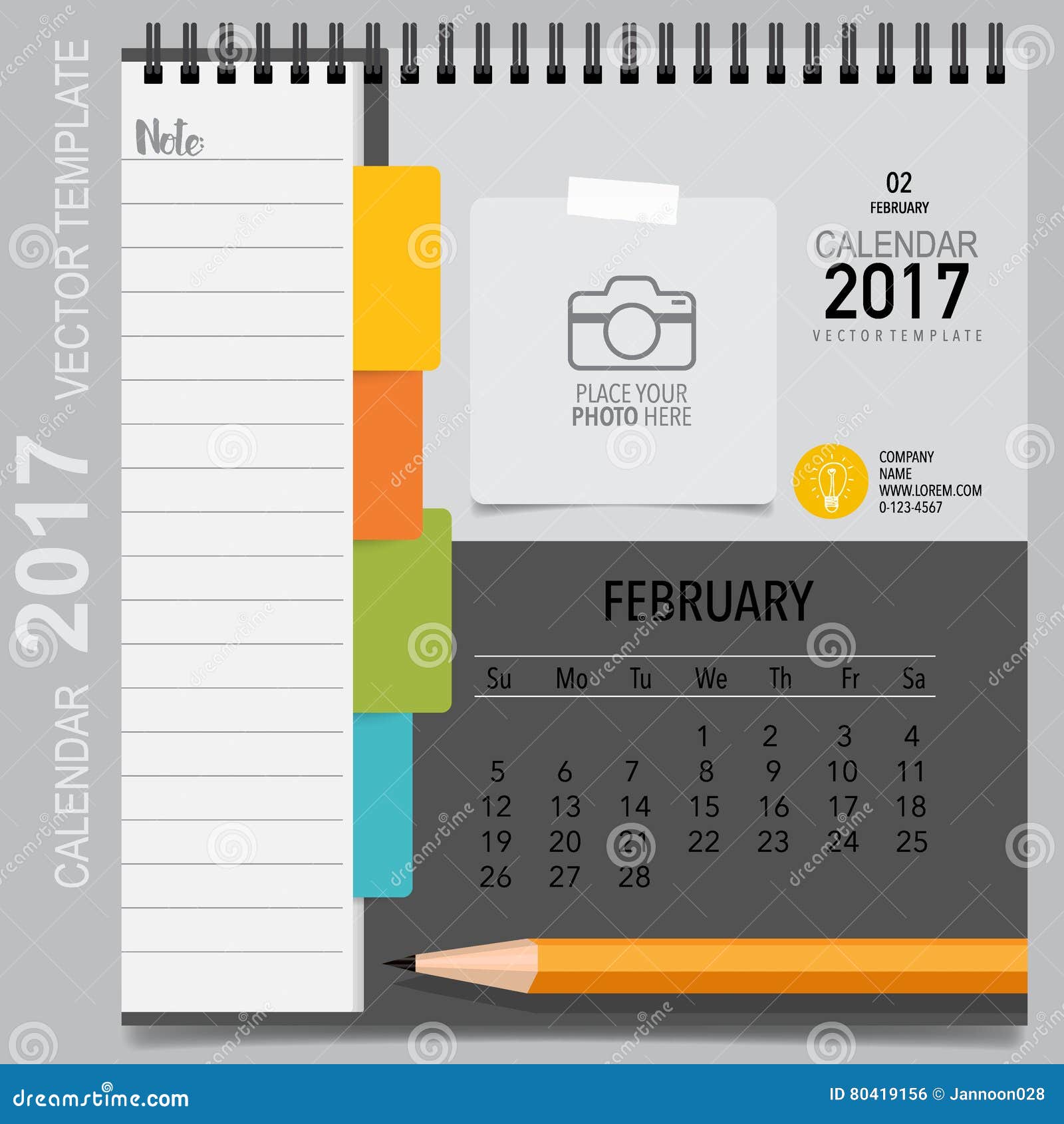 2017 Calendar Planner Vector Design, Monthly Calendar Template Stock ...