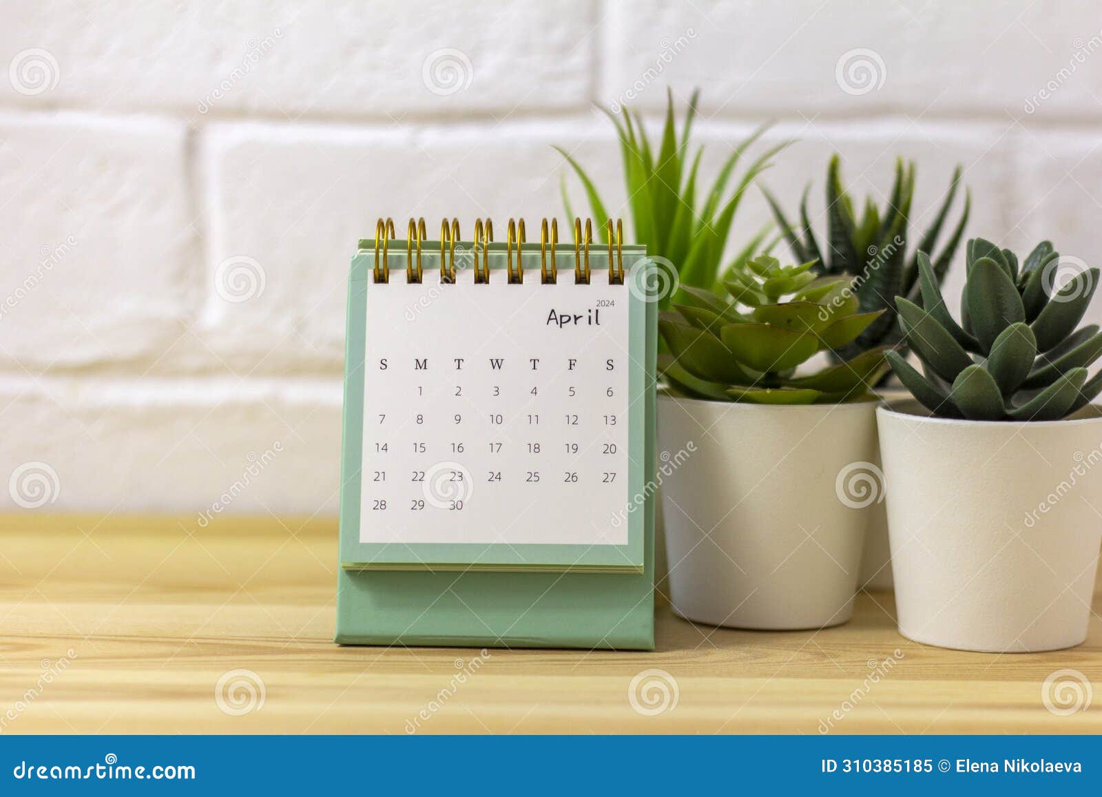 Calendar for Planning for April 2024 in the Workplace. Stock Image ...