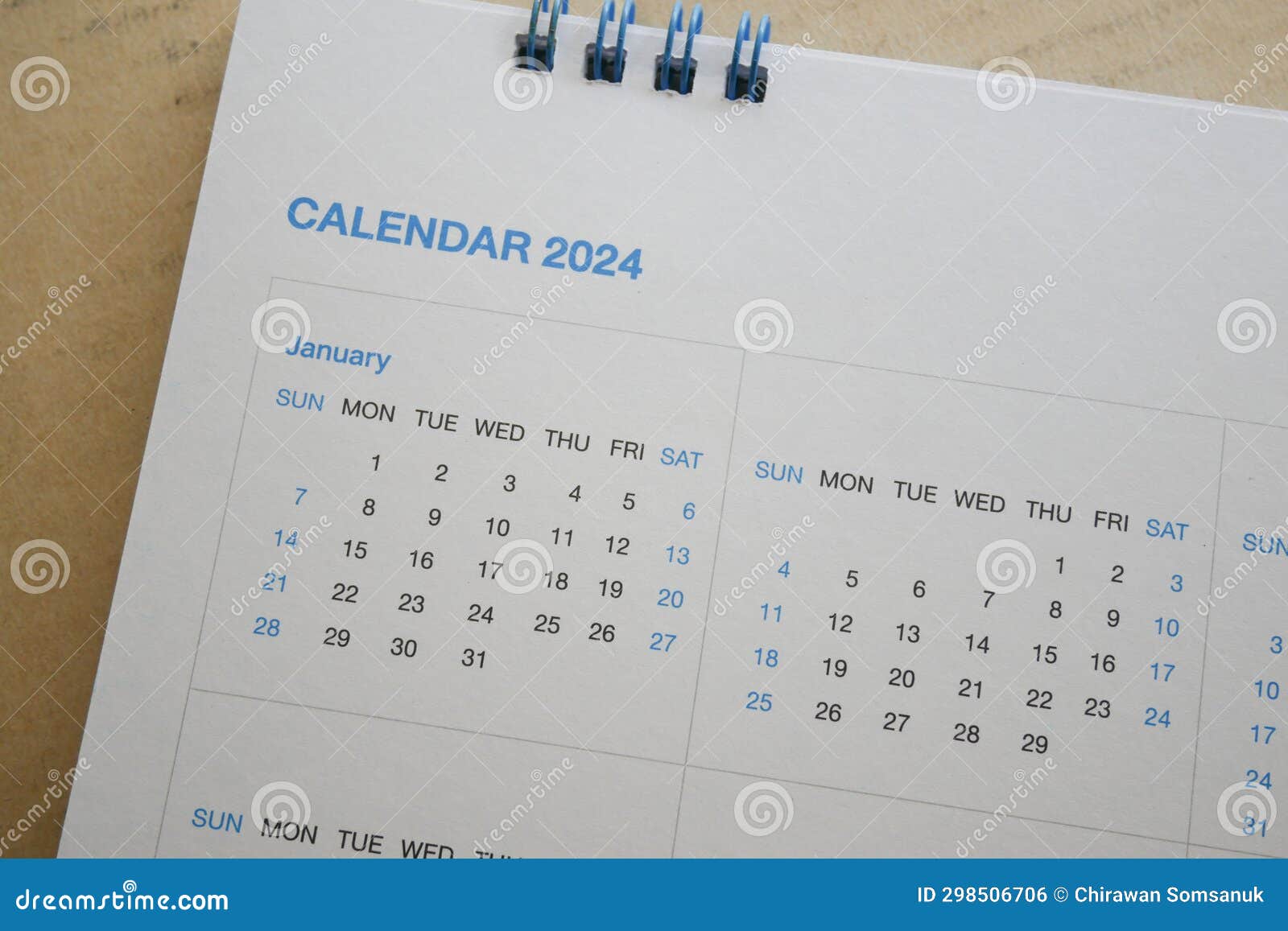 Calendar 2024 in Planning Concept Stock Photo - Image of calendar ...