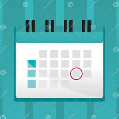 Calendar and red circle stock vector. Illustration of time - 222346540