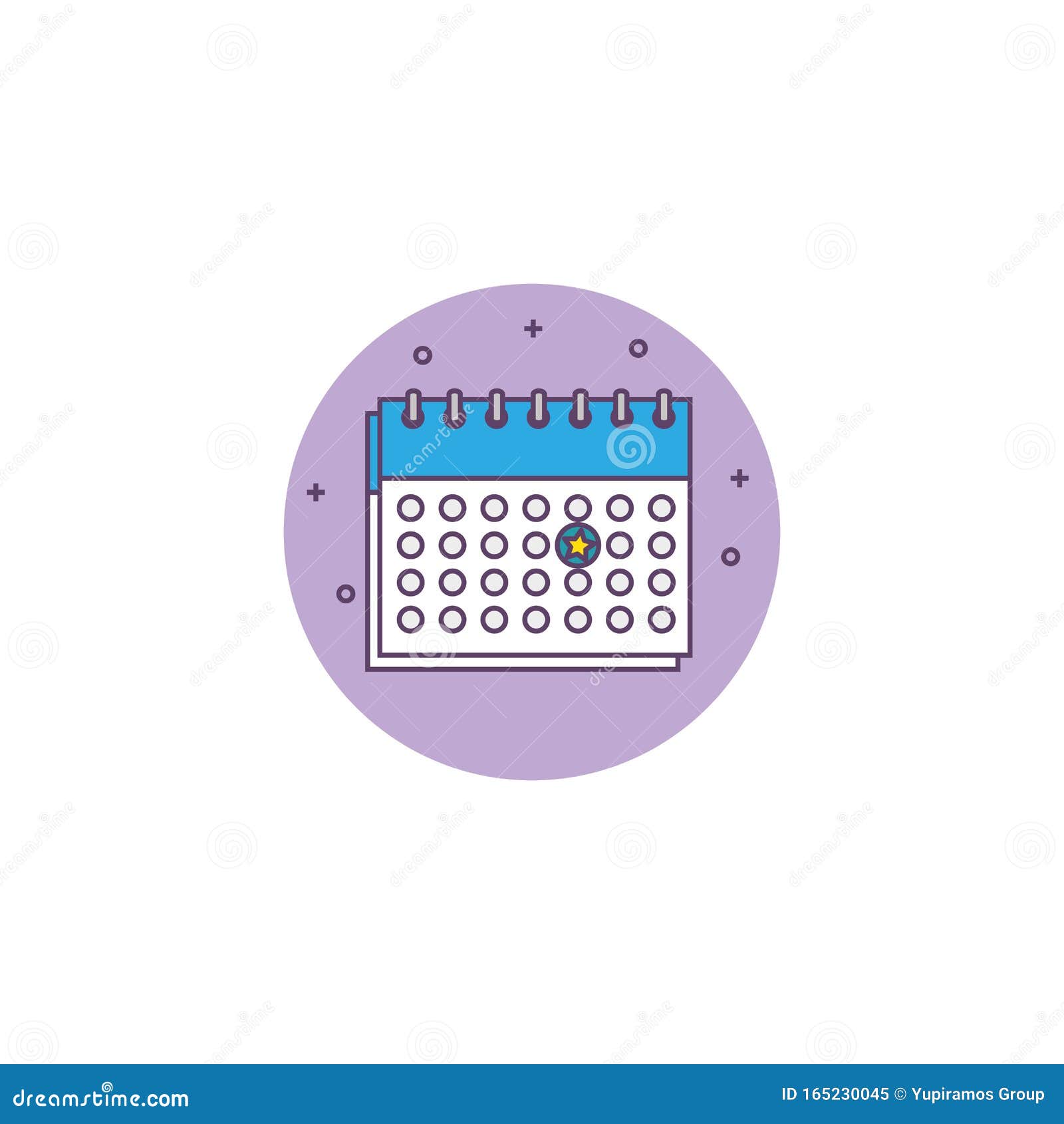 Calendar Reminder Detailed Style Icon Stock Vector - Illustration of ...