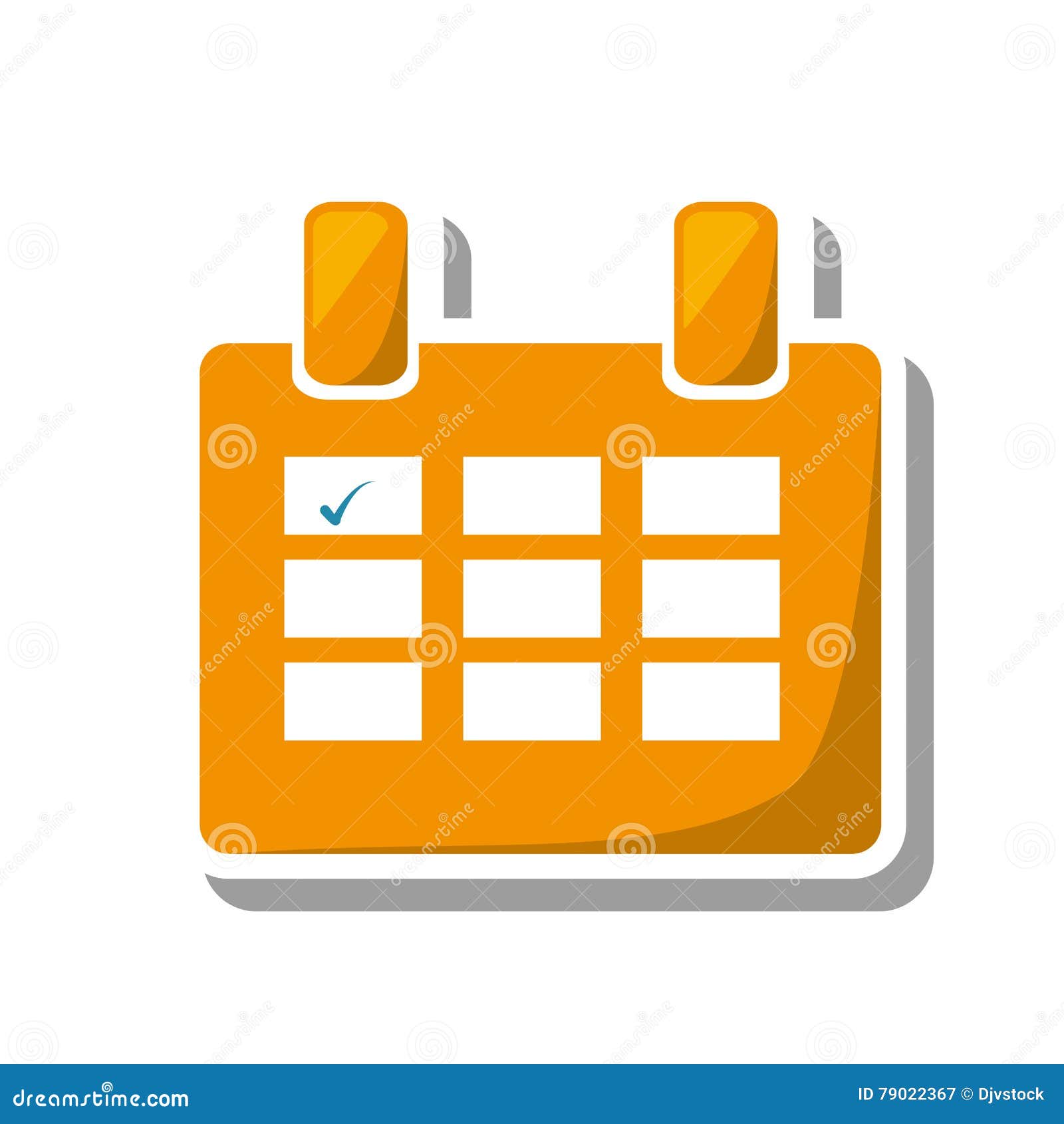 Calendar Reminder Mark Day Isolated Icon Stock Vector - Illustration of ...