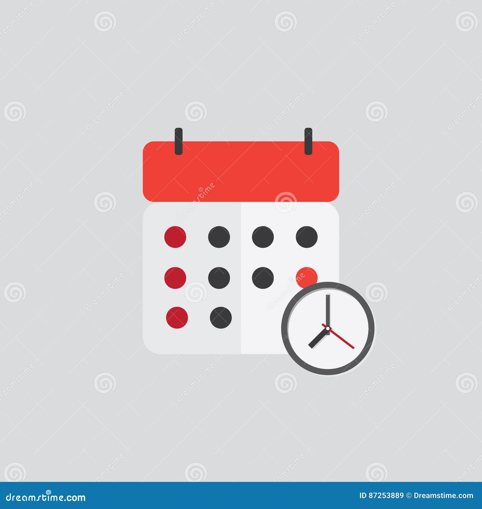 Calendar Reminder Time Icon Color Stock Vector - Illustration of design ...