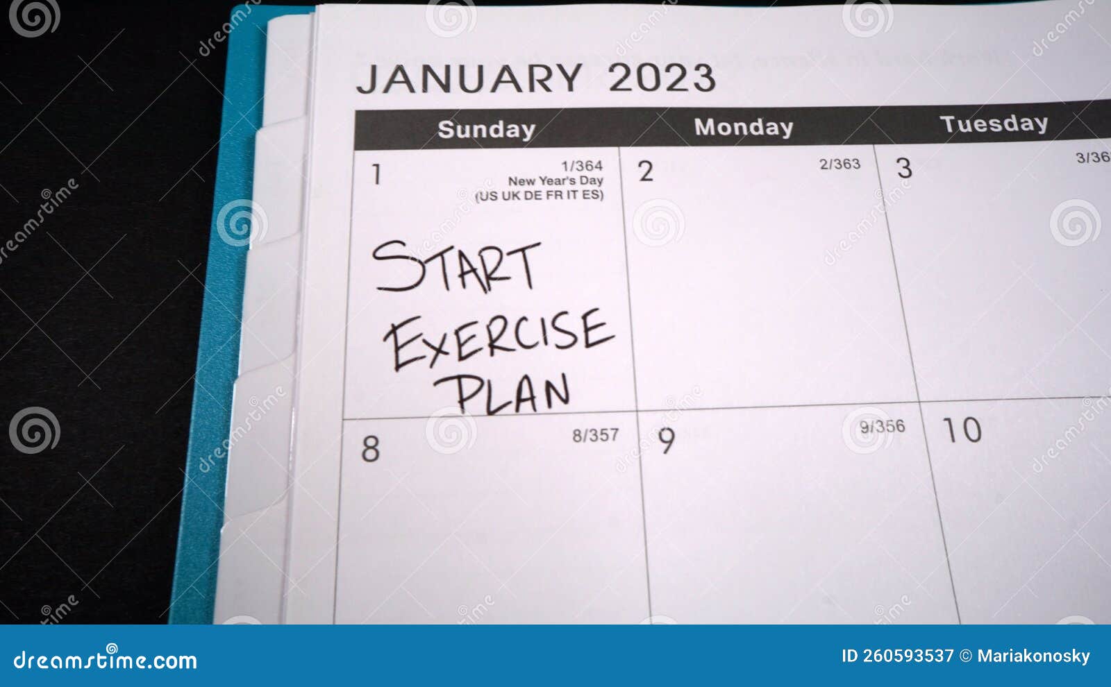 Reminder To Start Exercise Plan Stock Image - Image of motivation ...