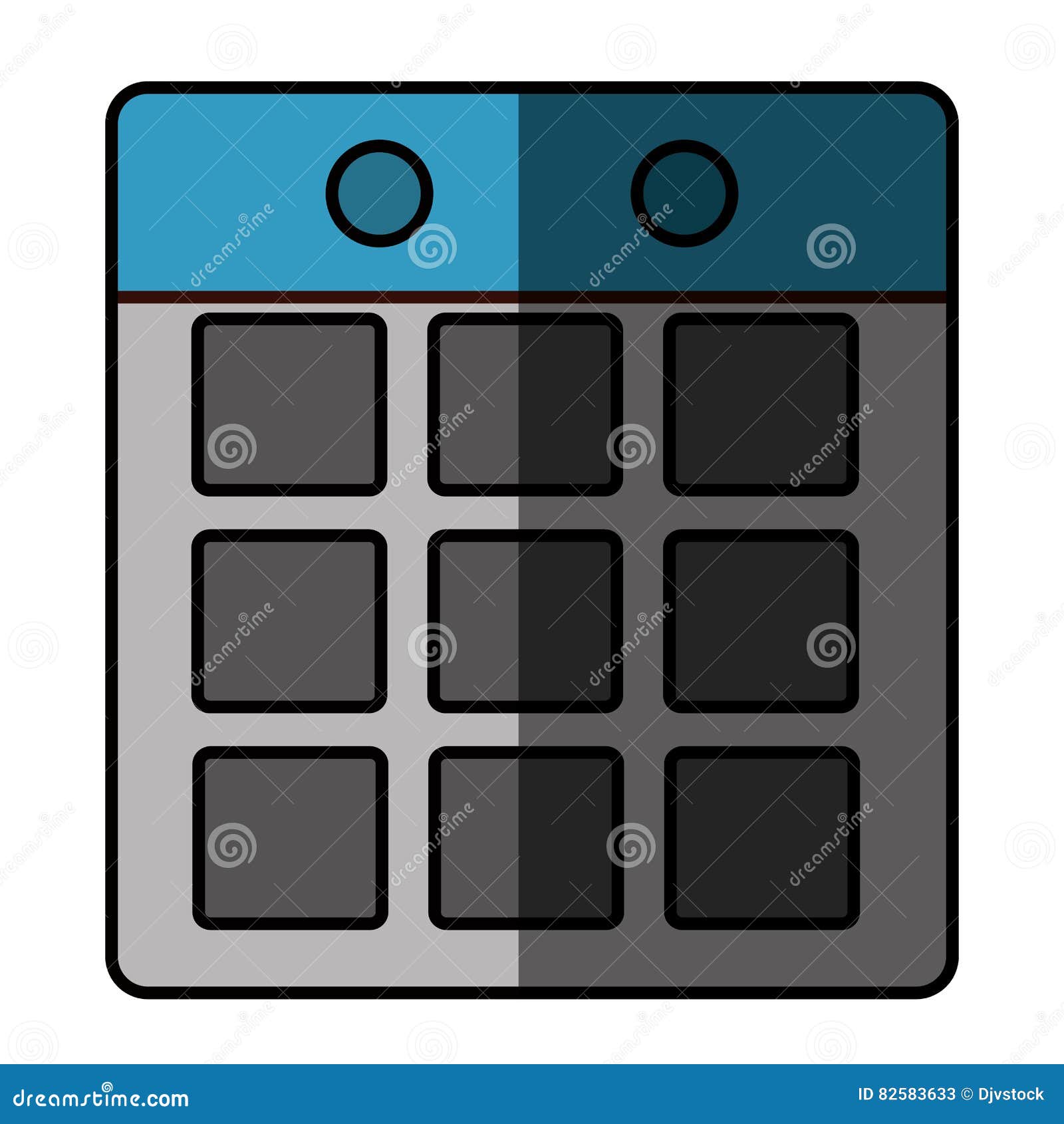 Calendar Representation Icon Image Stock Vector - Illustration of page ...