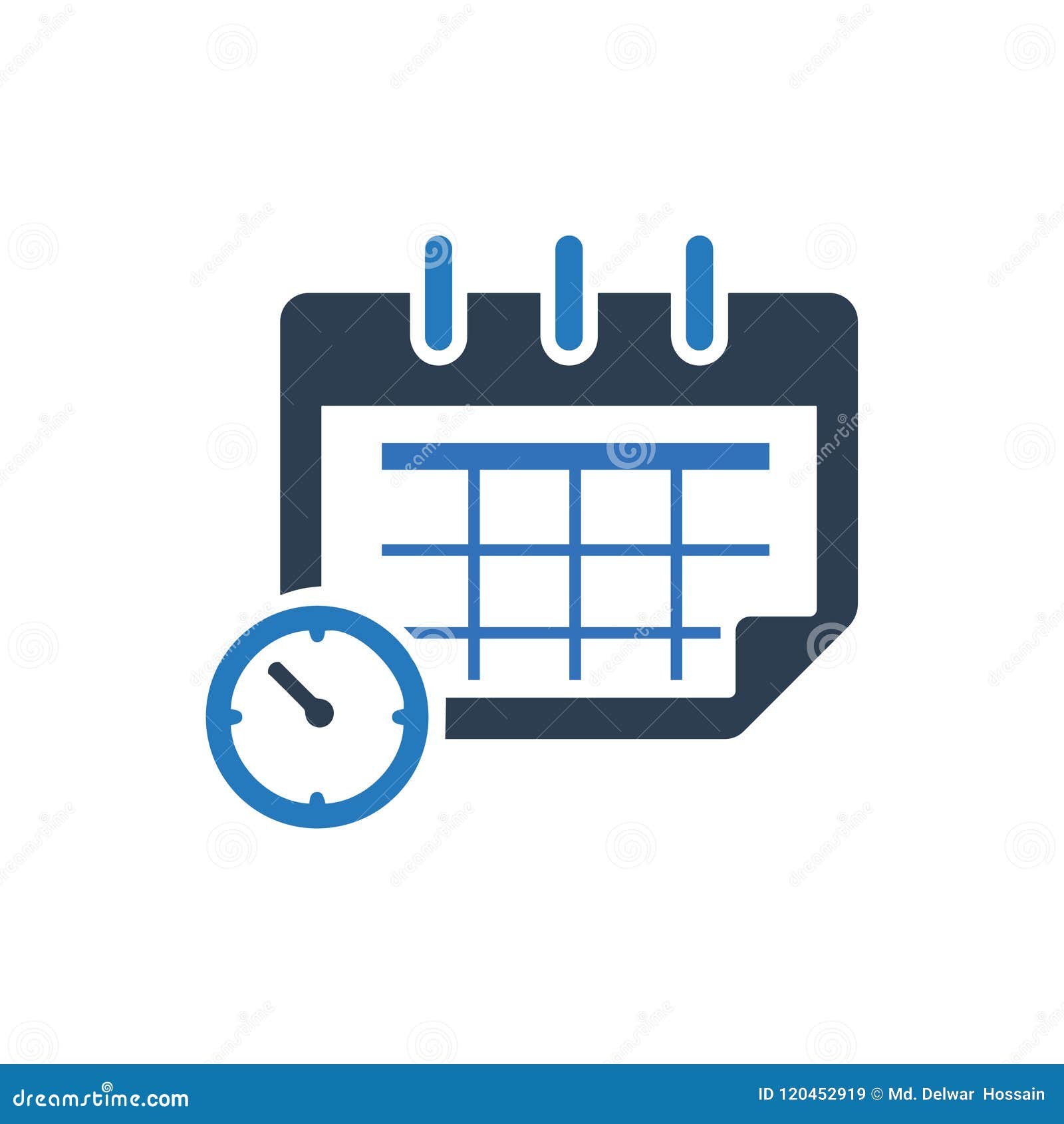 Calendar, Schedule Icon stock vector. Illustration of planner - 120452919
