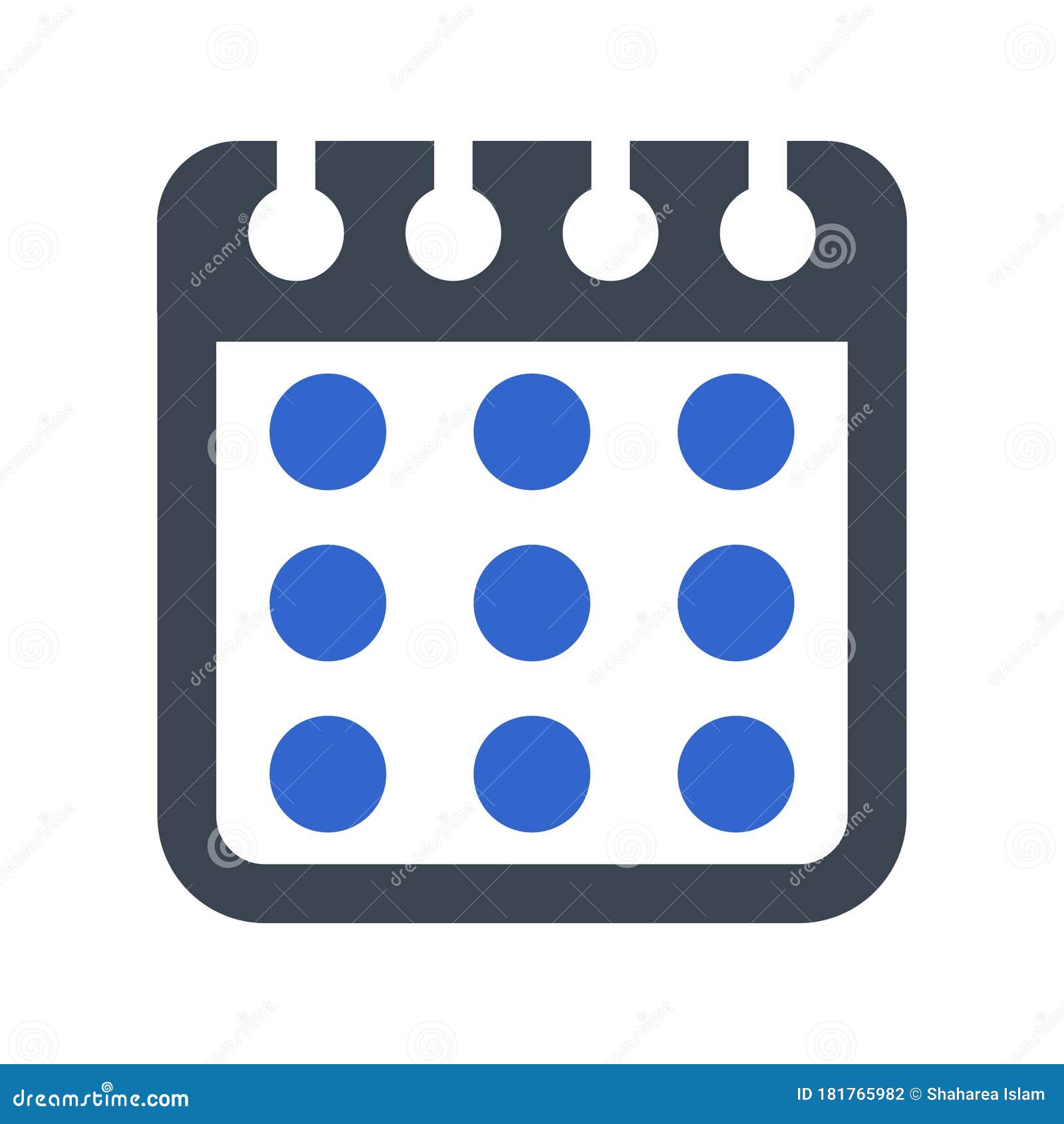 Calendar, schedule icon stock vector. Illustration of simple - 181765982