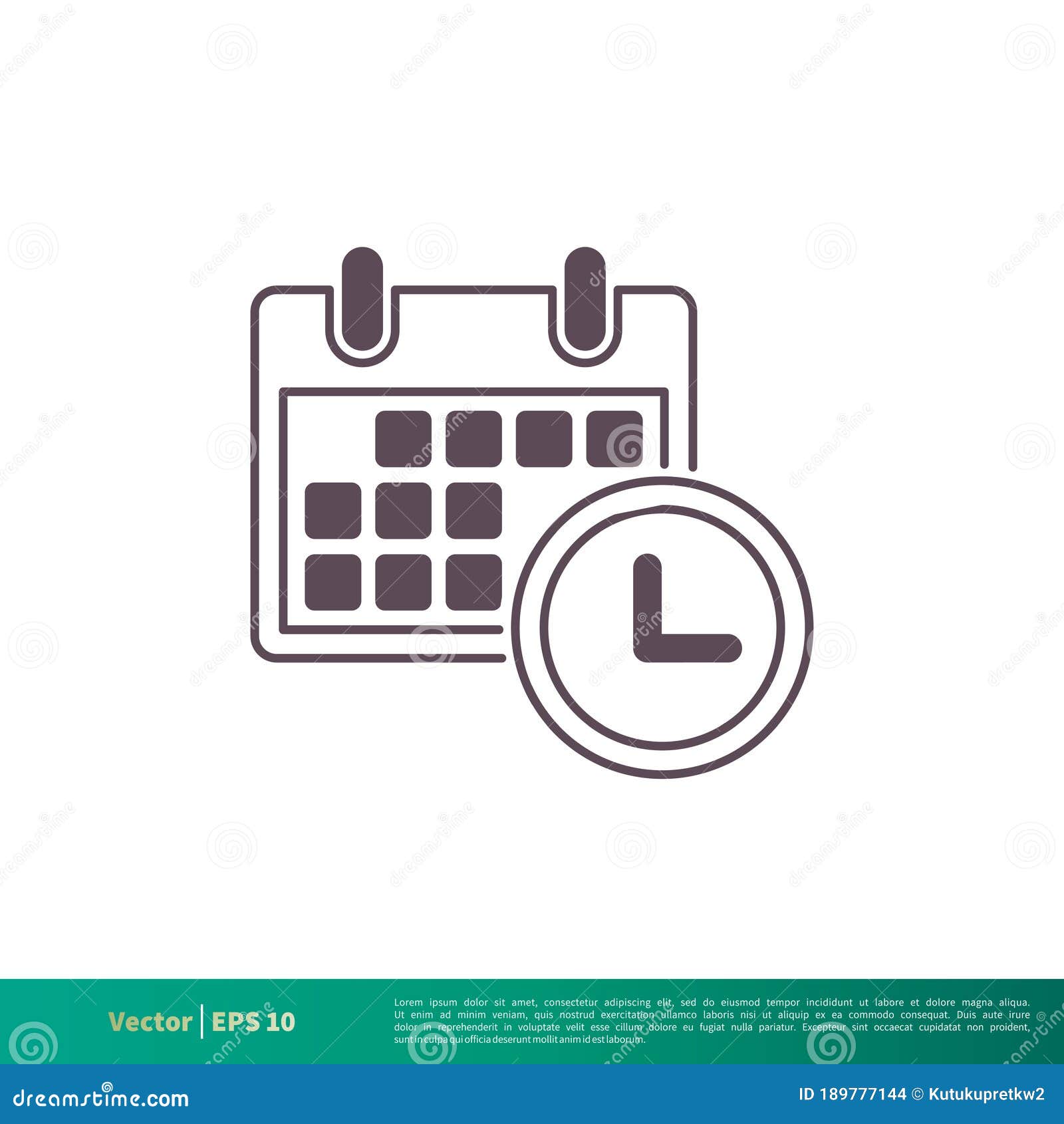 Calendar, Schedule Icon Vector Logo Template Illustration Design ...