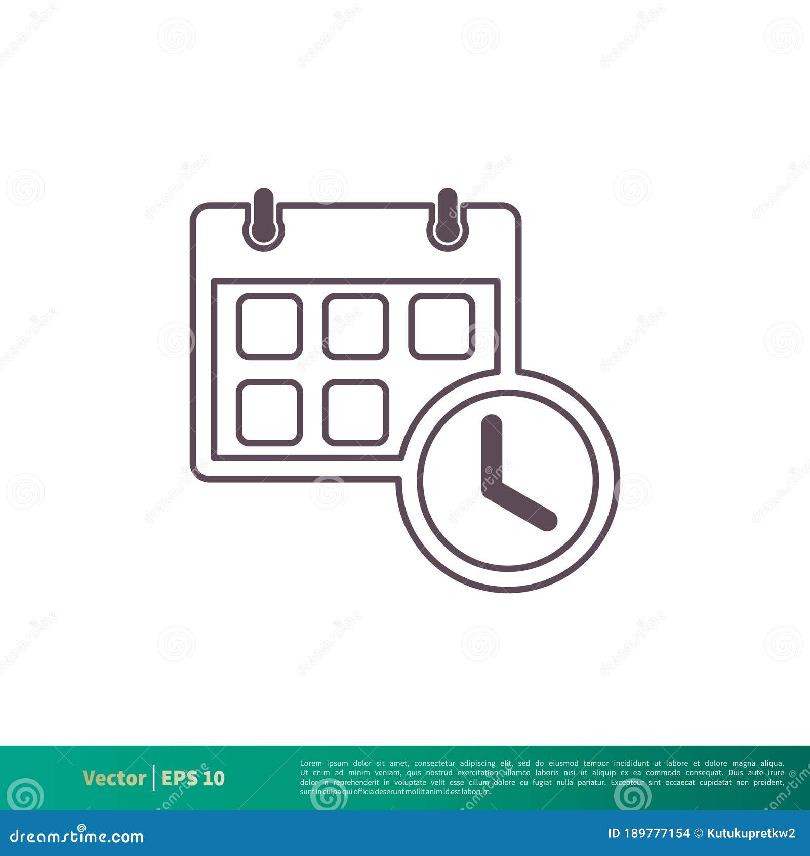 Calendar, Schedule Icon Vector Logo Template Illustration Design ...