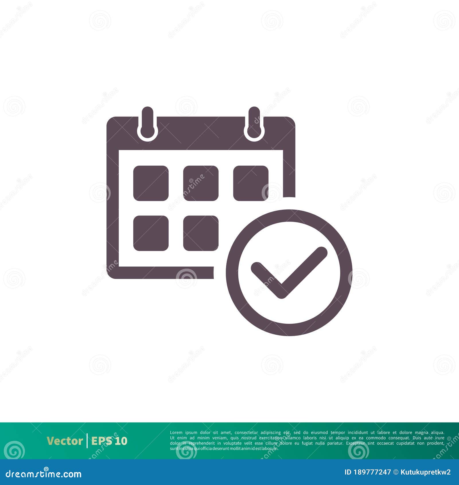 Calendar, Schedule Icon Vector Logo Template Illustration Design ...