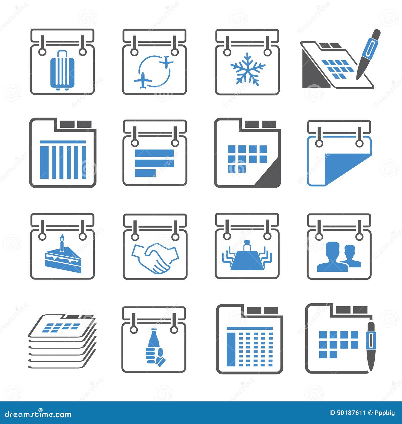 Schedule Icons Set Vector Illustration. Contains Such Icon As Event ...