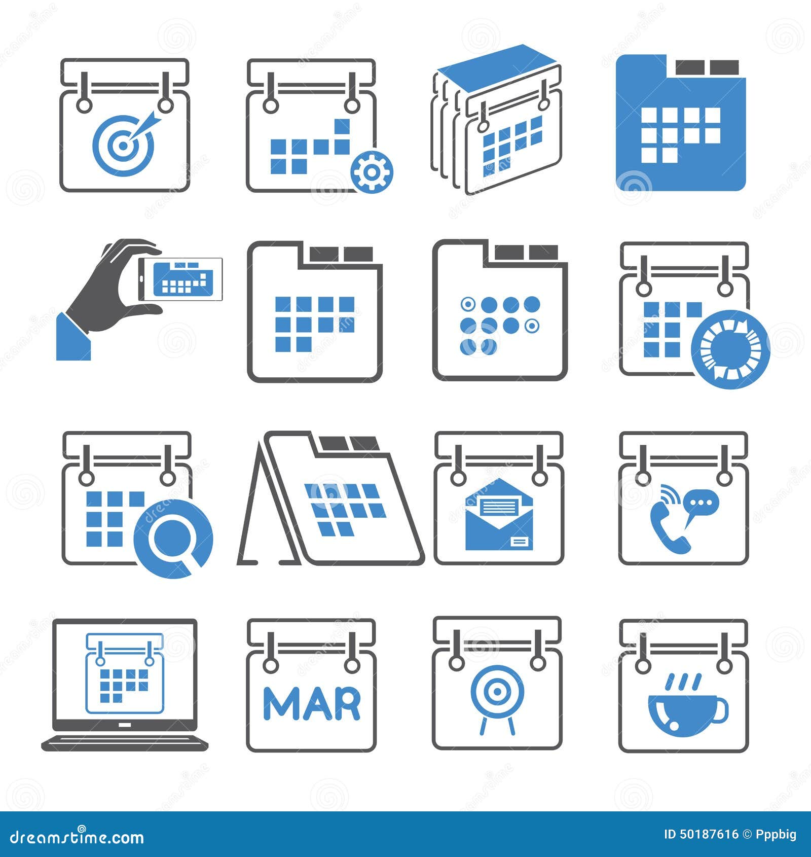 Schedule Icons Set Vector Illustration. Contains Such Icon As Event ...