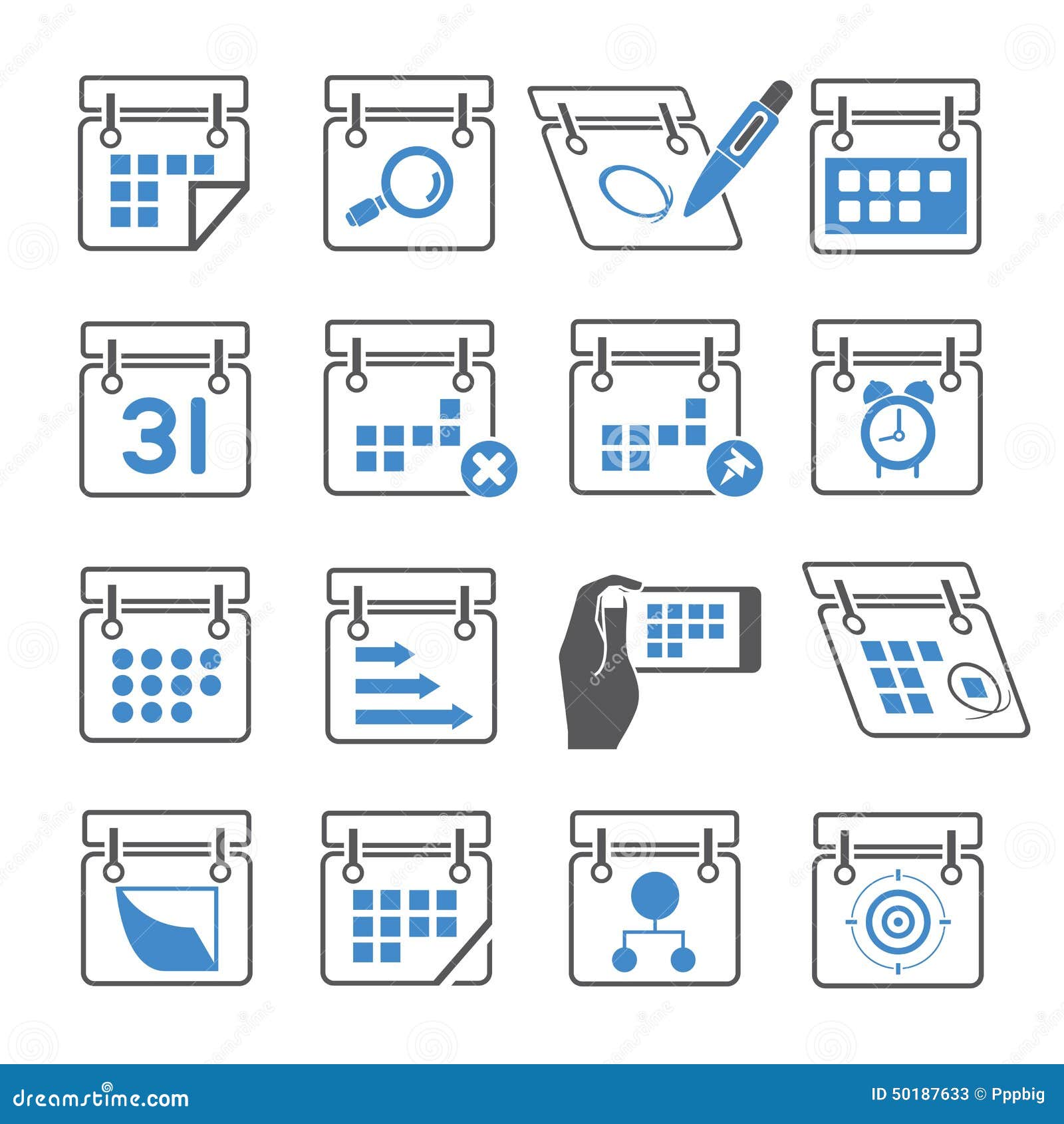 Schedule Icons Set Vector Illustration. Contains Such Icon As Event ...