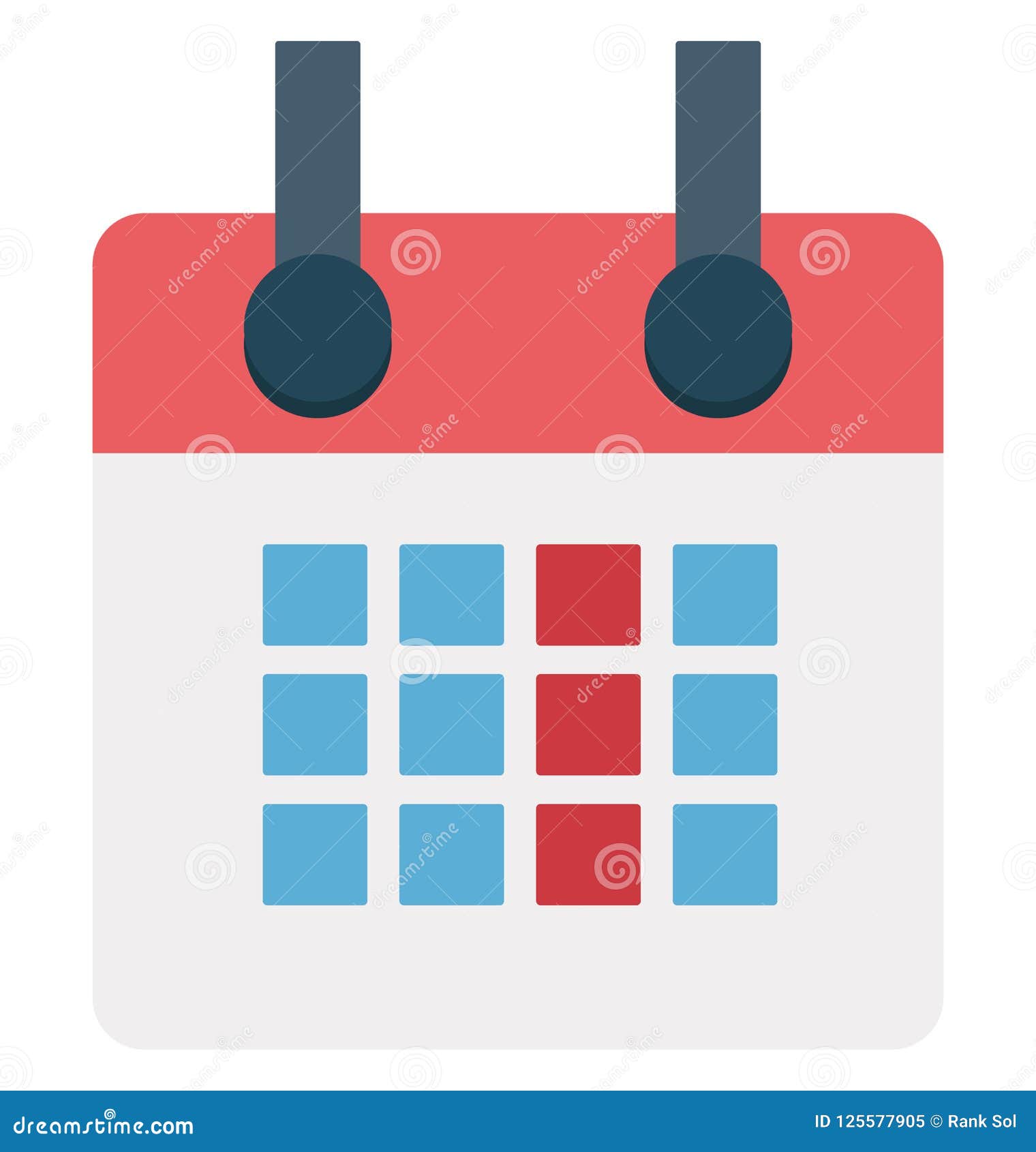 Calendar, Schedule Isolated Vector Icon Stock Vector - Illustration of ...