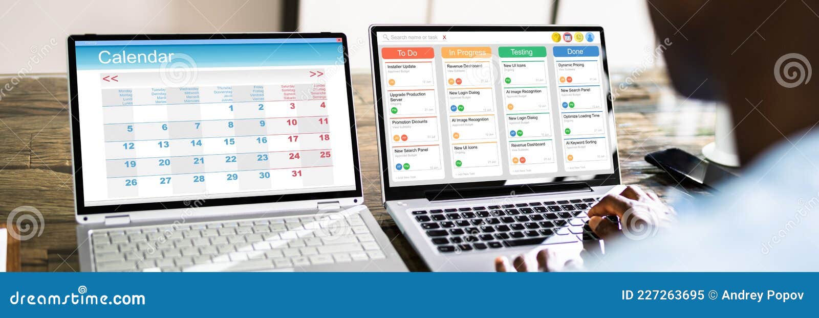 Calendar and Schedule List Chart Stock Image - Image of laptop ...