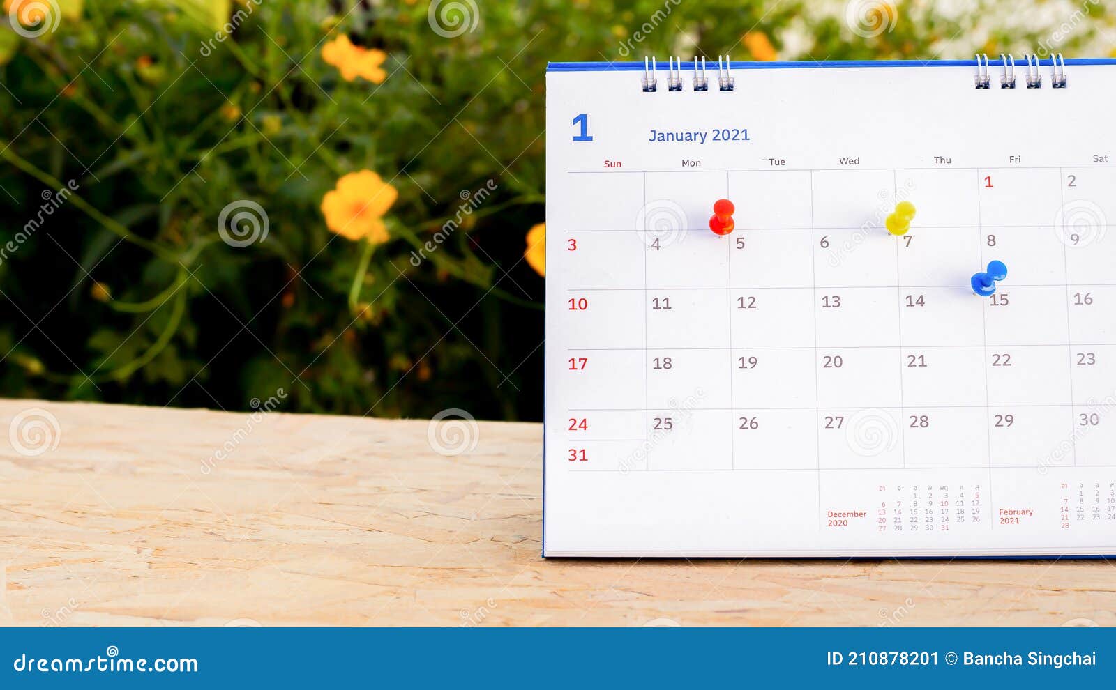 The Date on the Calendar Indicates the New Beginning of the Year Stock ...