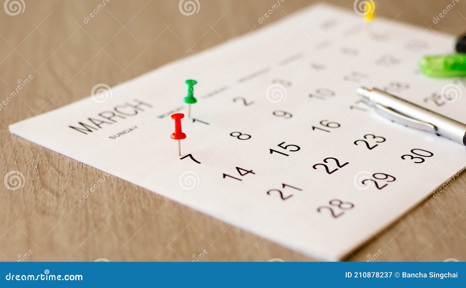 The Date on the Calendar Indicates the New Beginning of the Year Stock ...